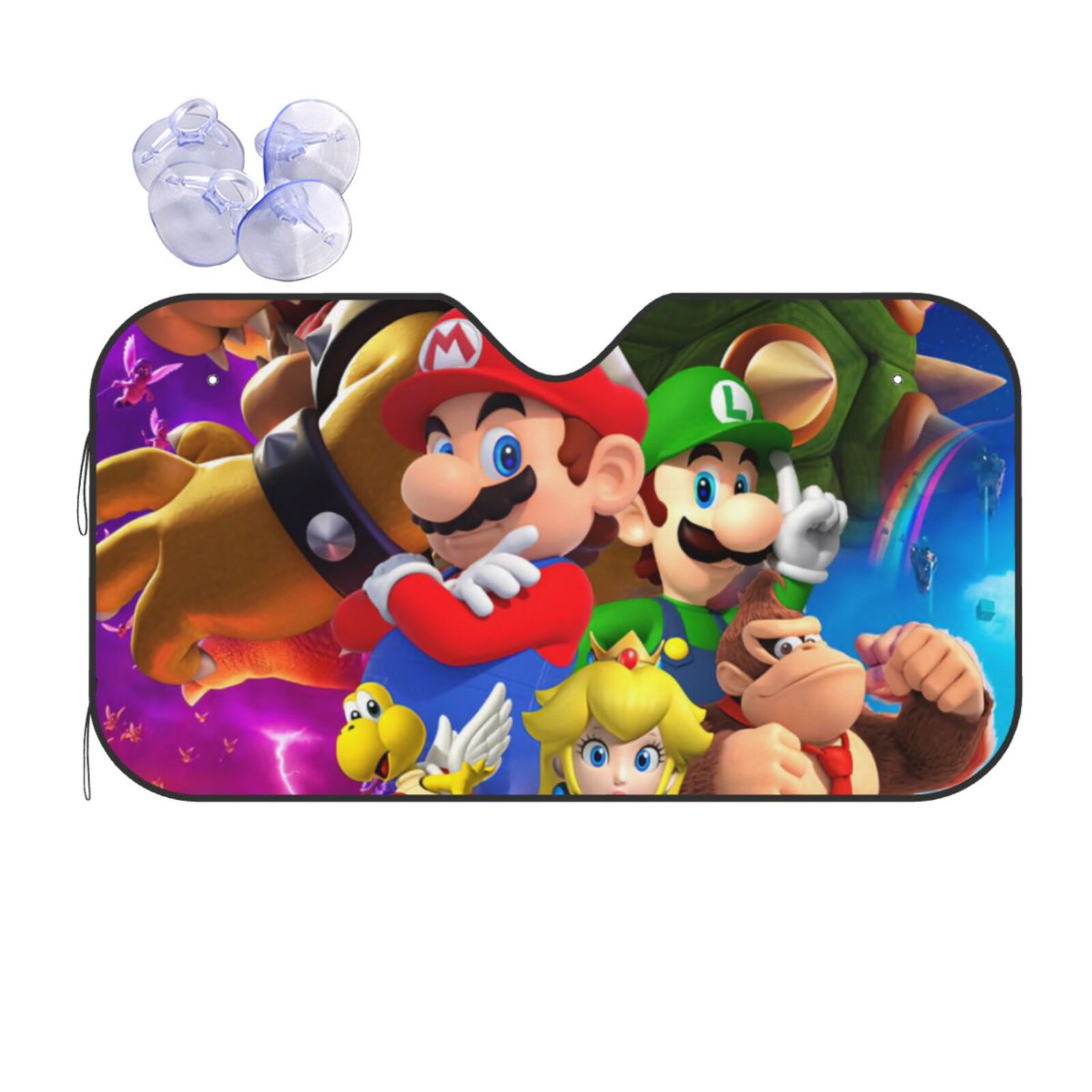 Super Mario Bros Luigi Movie Foldable Car Windshield Sunshade ...