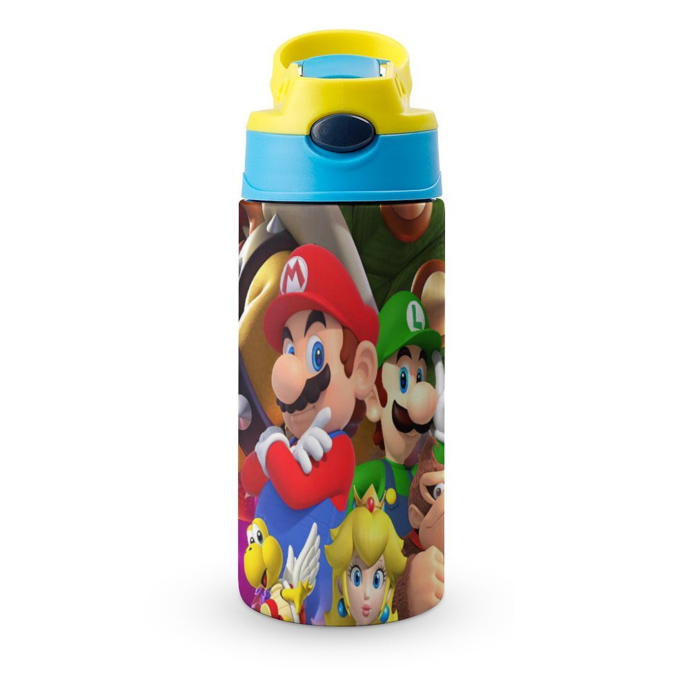 Super Mario Bros Luigi Movie Kid's Insulated Water Bottle With Straw ...
