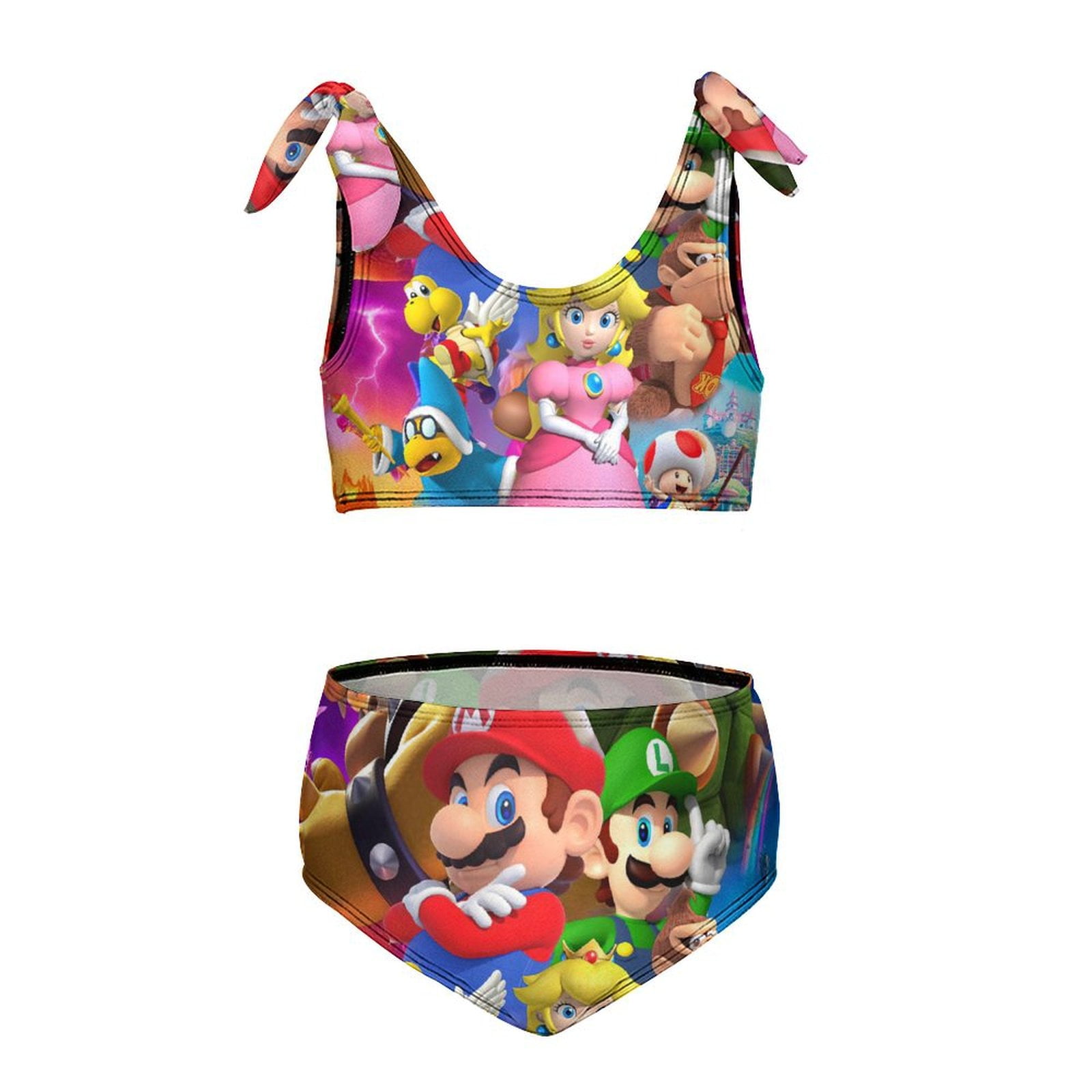 Super Mario Bros Luigi Movie Kid's Swimwear Two Piece Swimsuit Summer ...
