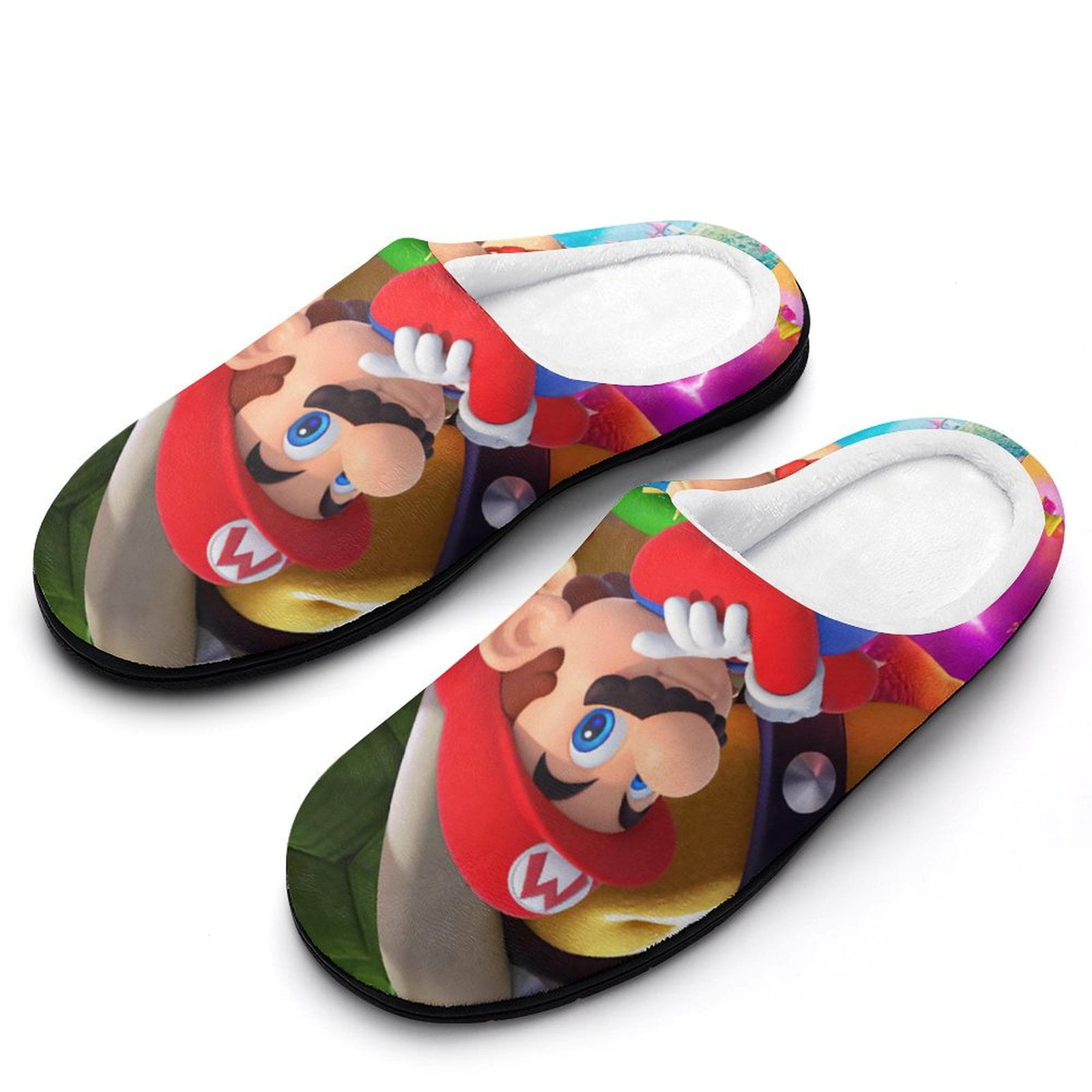 Super Mario Bros Luigi Movie Men's Cotton Slippers Winter Fuzzy ...