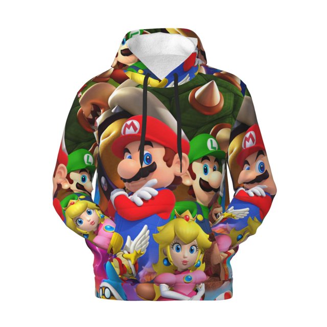 Super Mario Bros Luigi Movie Men's Sweatshirt Hoodies Soft Plush Fleece ...