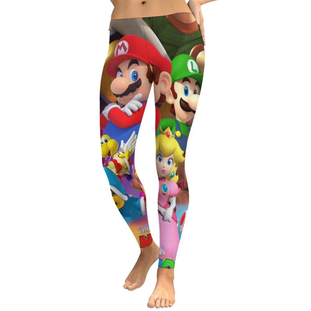 Super Mario Bros Luigi Movie Women's Yoga Pants High Waisted Tummy ...