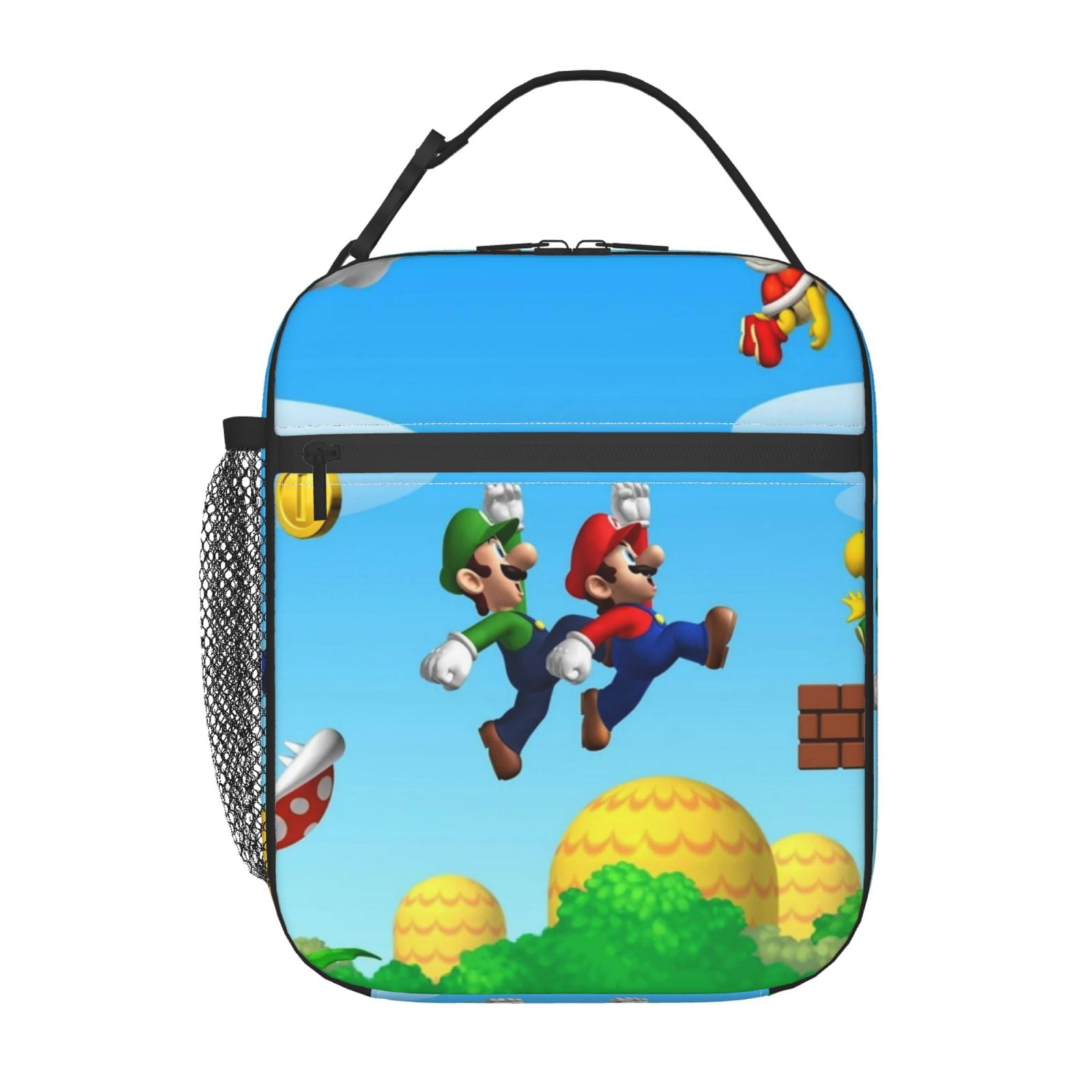 Super Mario Bros Luigi Portable Insulated Lunch Bag Tote Bento Bag ...