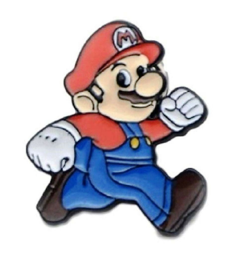Super Mario Bros Mario Character Enamel Metal Logo Pin - Walmart.com