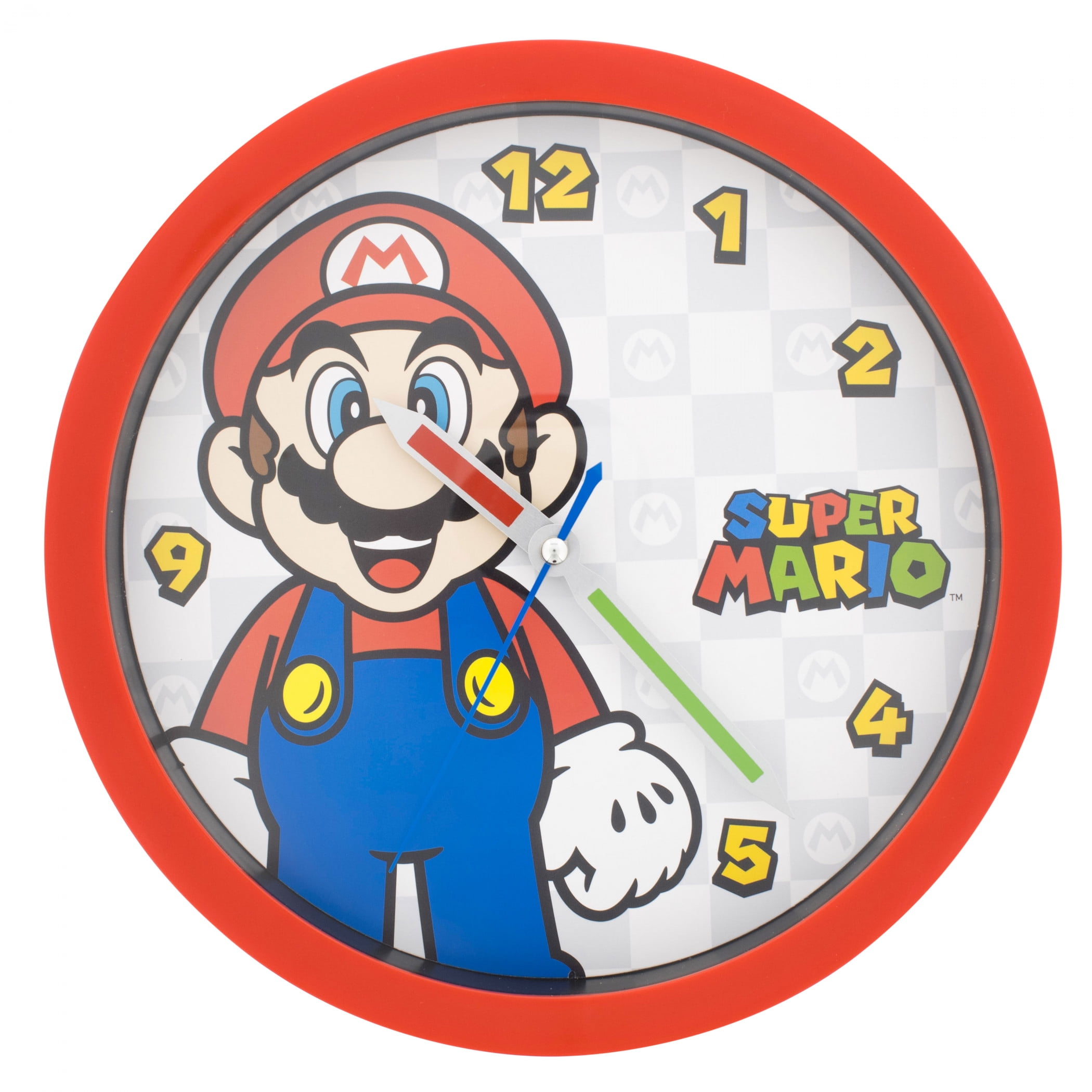 Super Mario Bros. Mario Profile Chrome Red 10 Wall Clock - Walmart.com