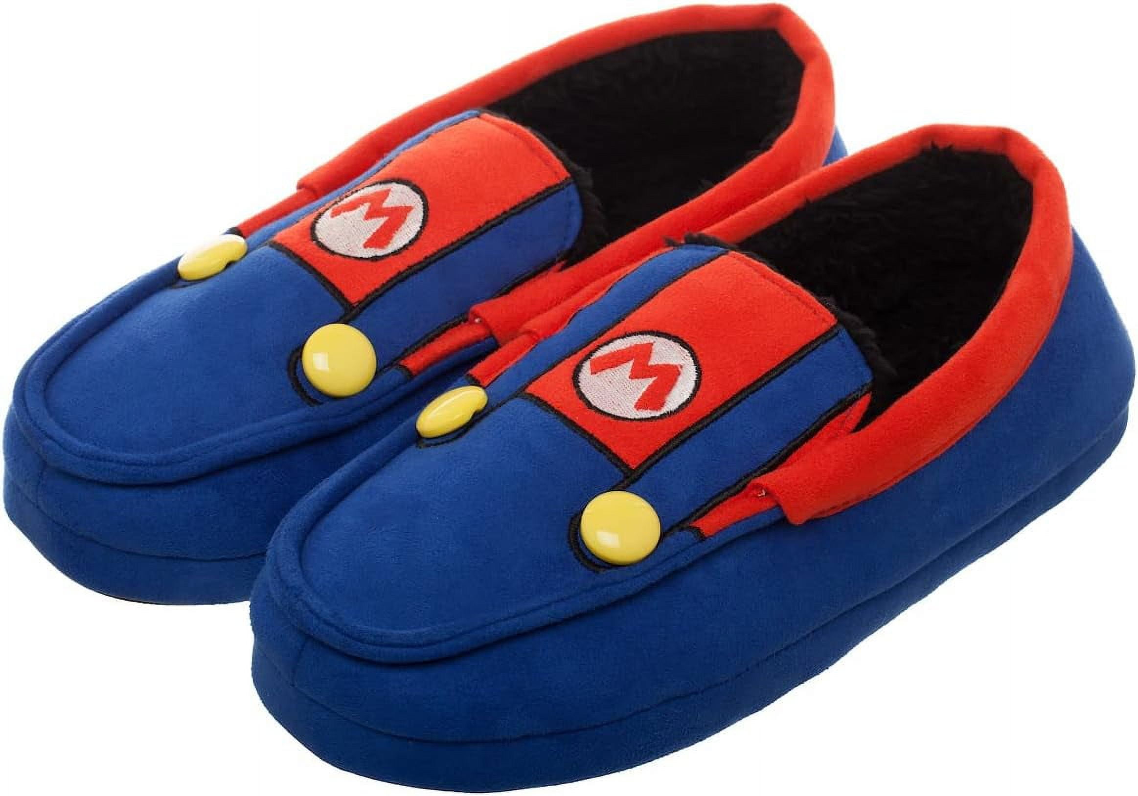 Nintendo Men's Super Mario Bros. Mario House Slippers Moccasins ...