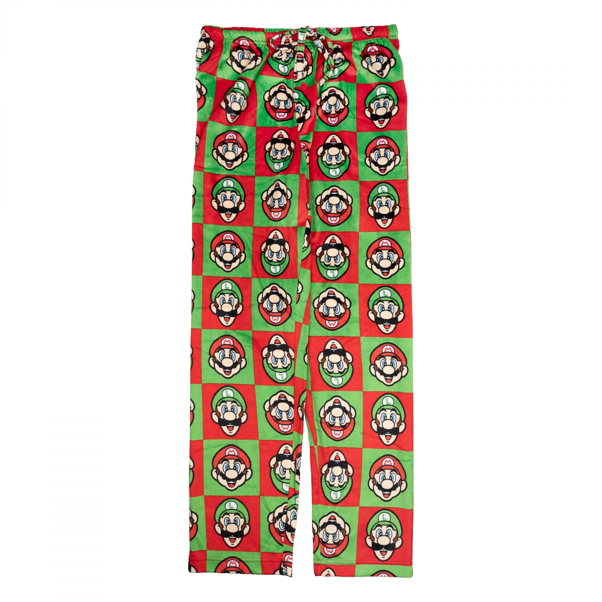 Super Mario Bros. Mario and Luigi Checkered Sleep Pants-Large - Walmart.com