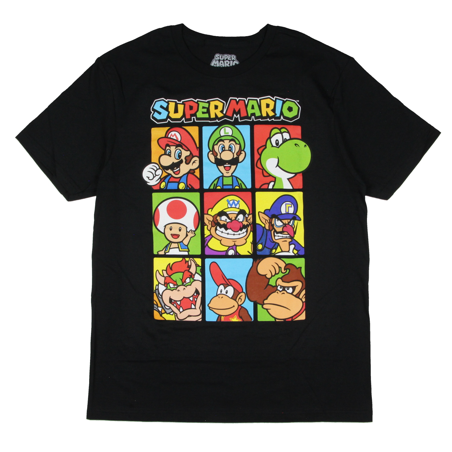 Super Mario Bros. Men's Character Matrix Design Graphic Print Adult ...