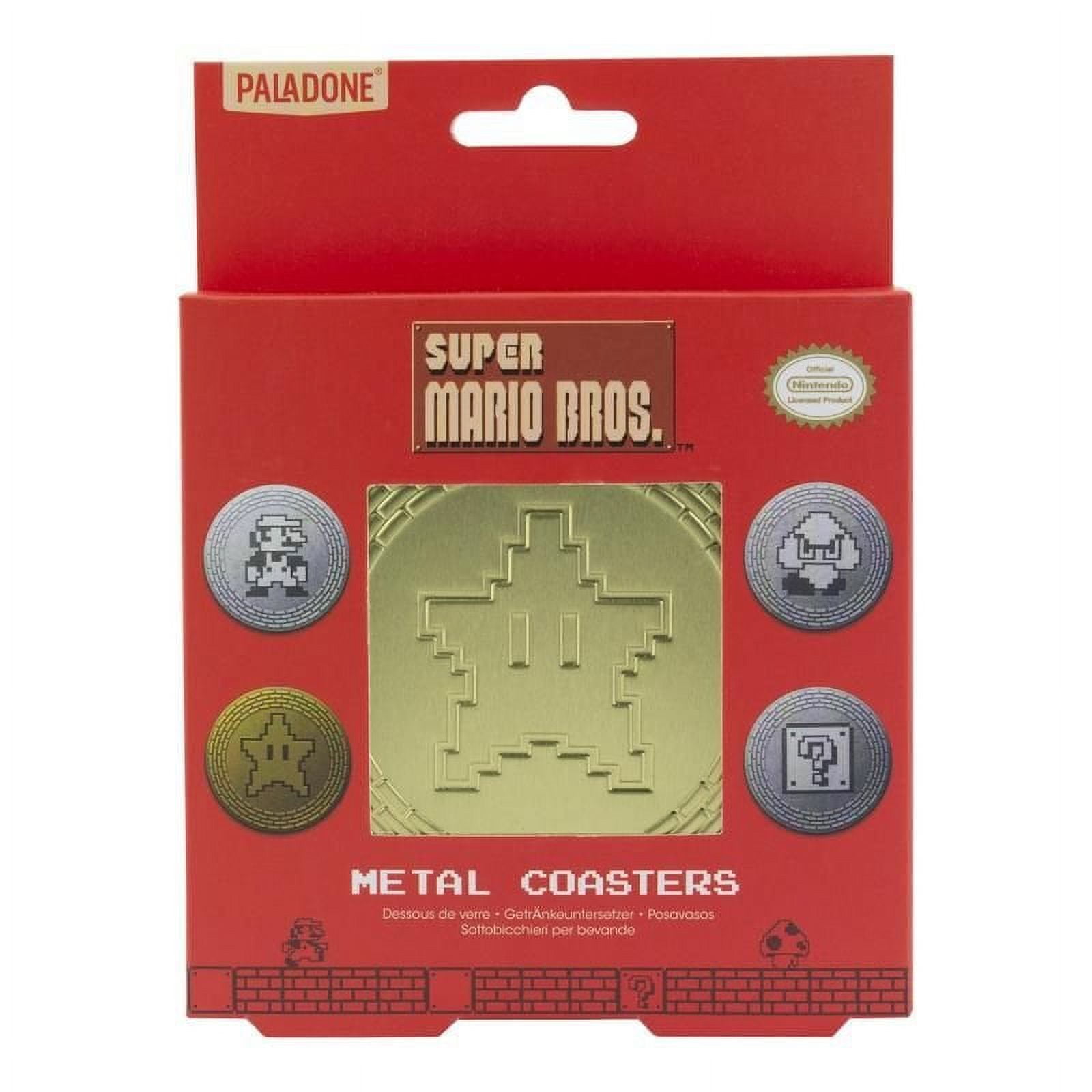 Super Mario Bros Metal Coasters Set 4 Pieces Nintendo - Walmart.com