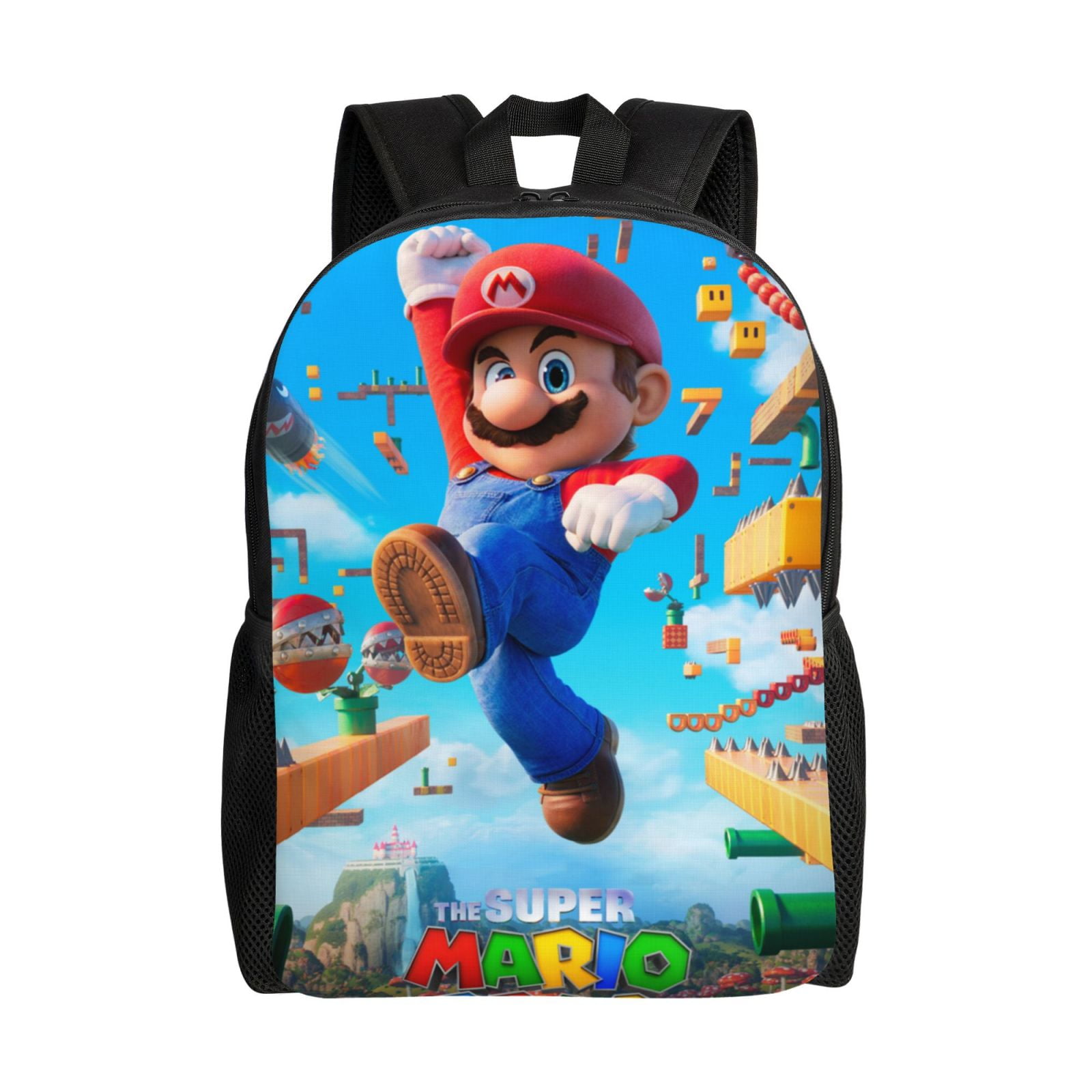 Super Mario Bros. Movie Backpack Laptop School Bag Student Satchel ...