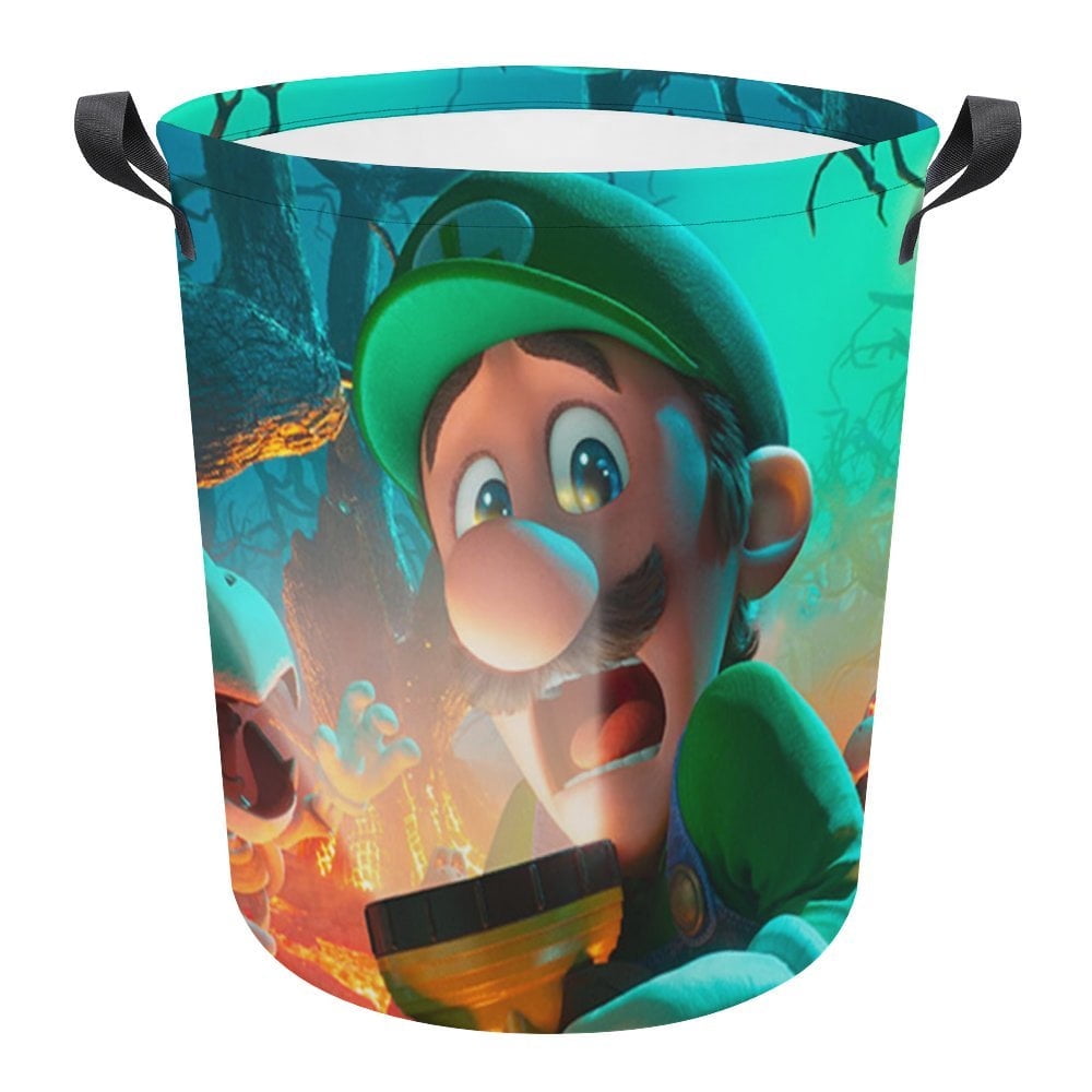 Super Mario Bros. Movie Circular Laundry Hamper Foldable Large Storage ...