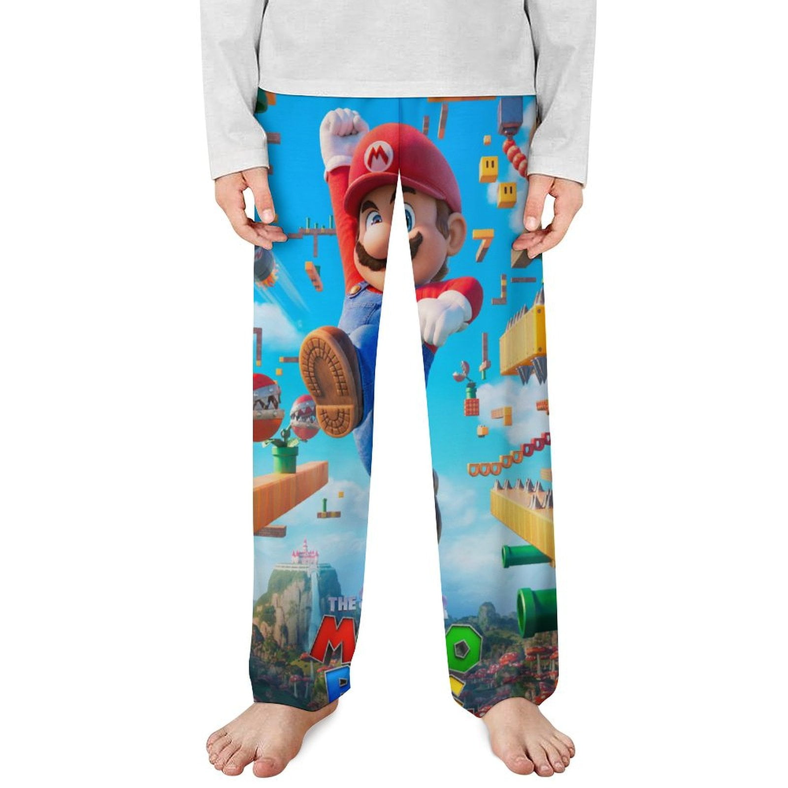 Super Mario Bros. Movie Comfy Pajamas For Kids Cozy Lounge Straight Leg ...