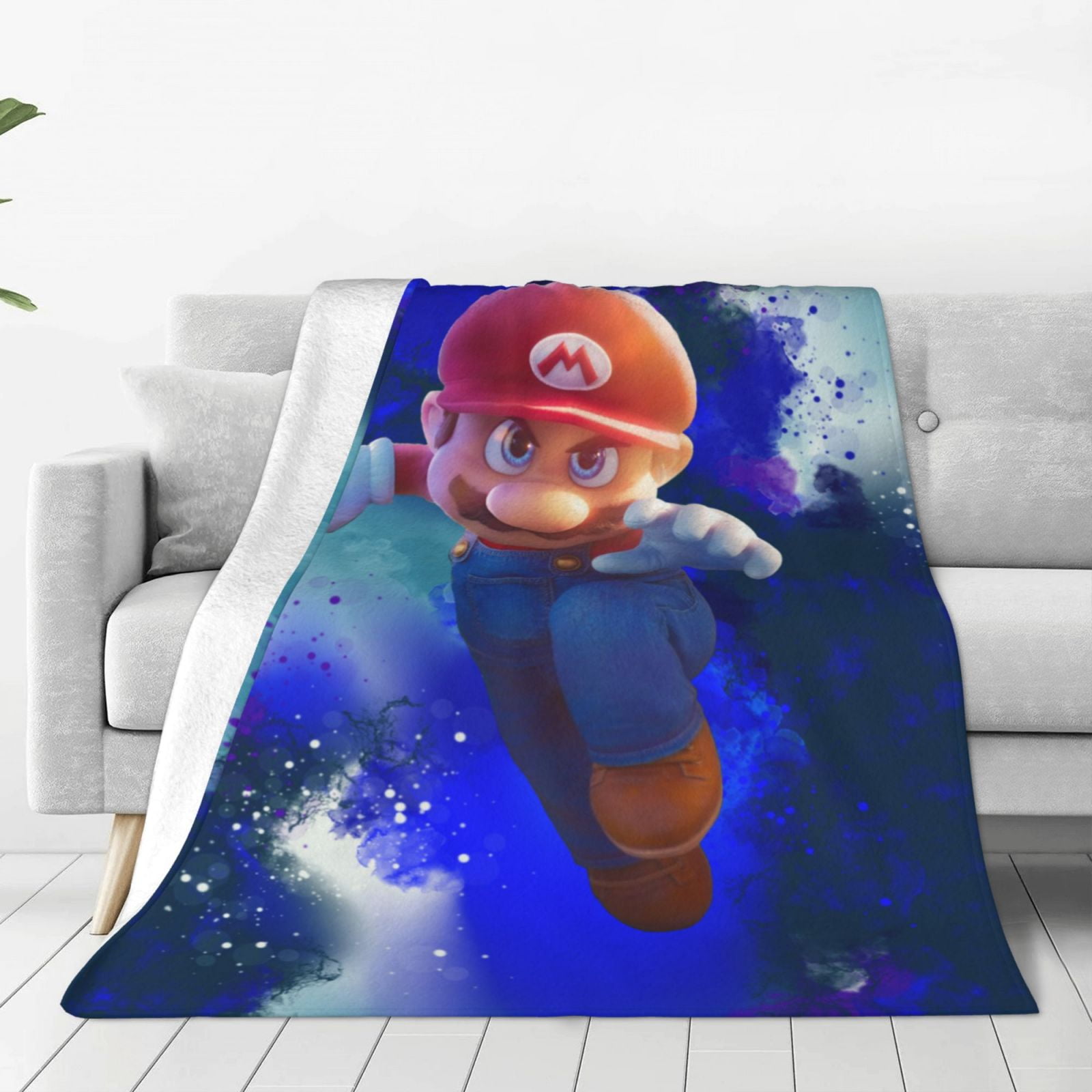 Super Mario Bros. Movie Flannel Blanket Cozy Ultra-Soft Micro Fleece ...