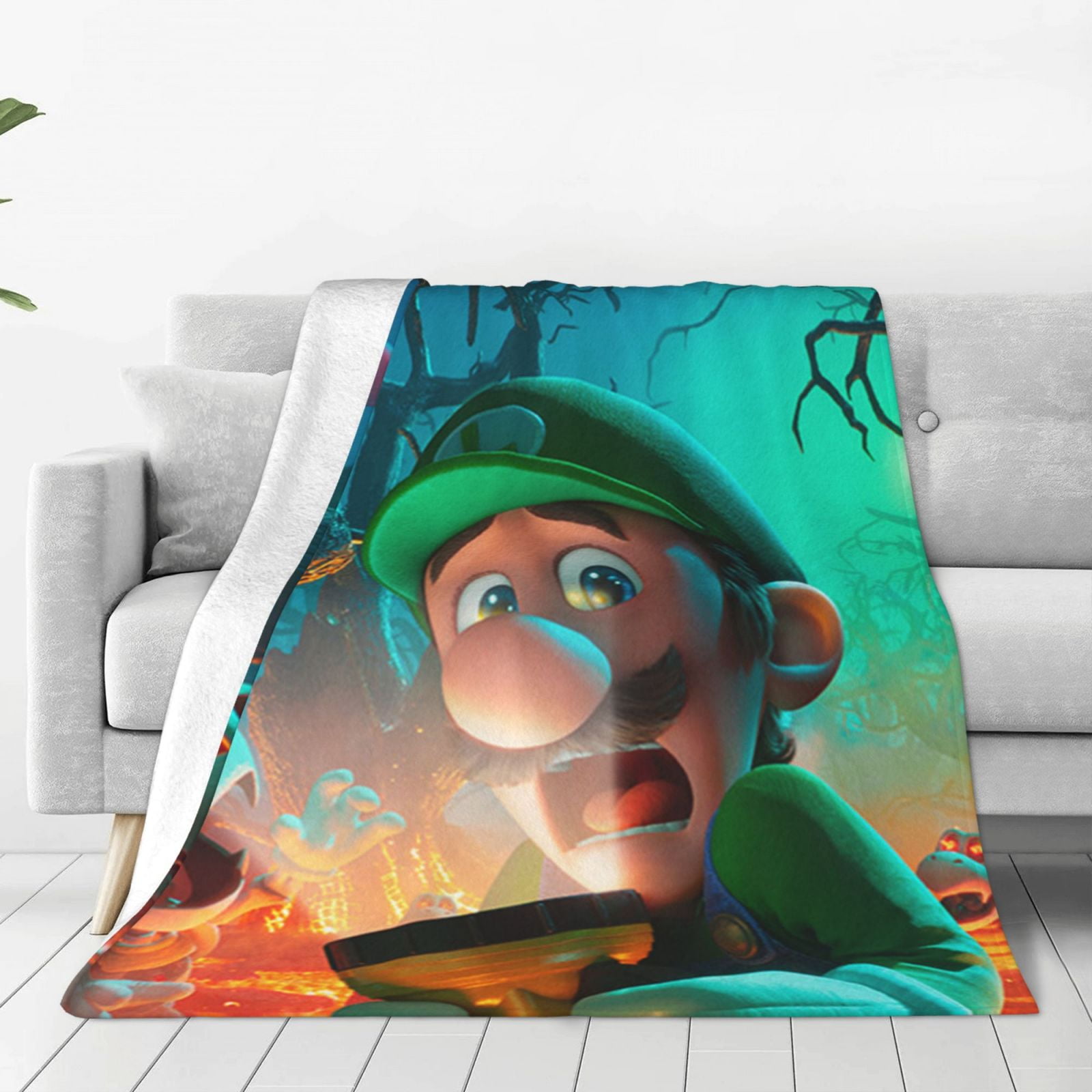 Super Mario Bros. Movie Flannel Blanket Cozy Ultra-Soft Micro Fleece ...