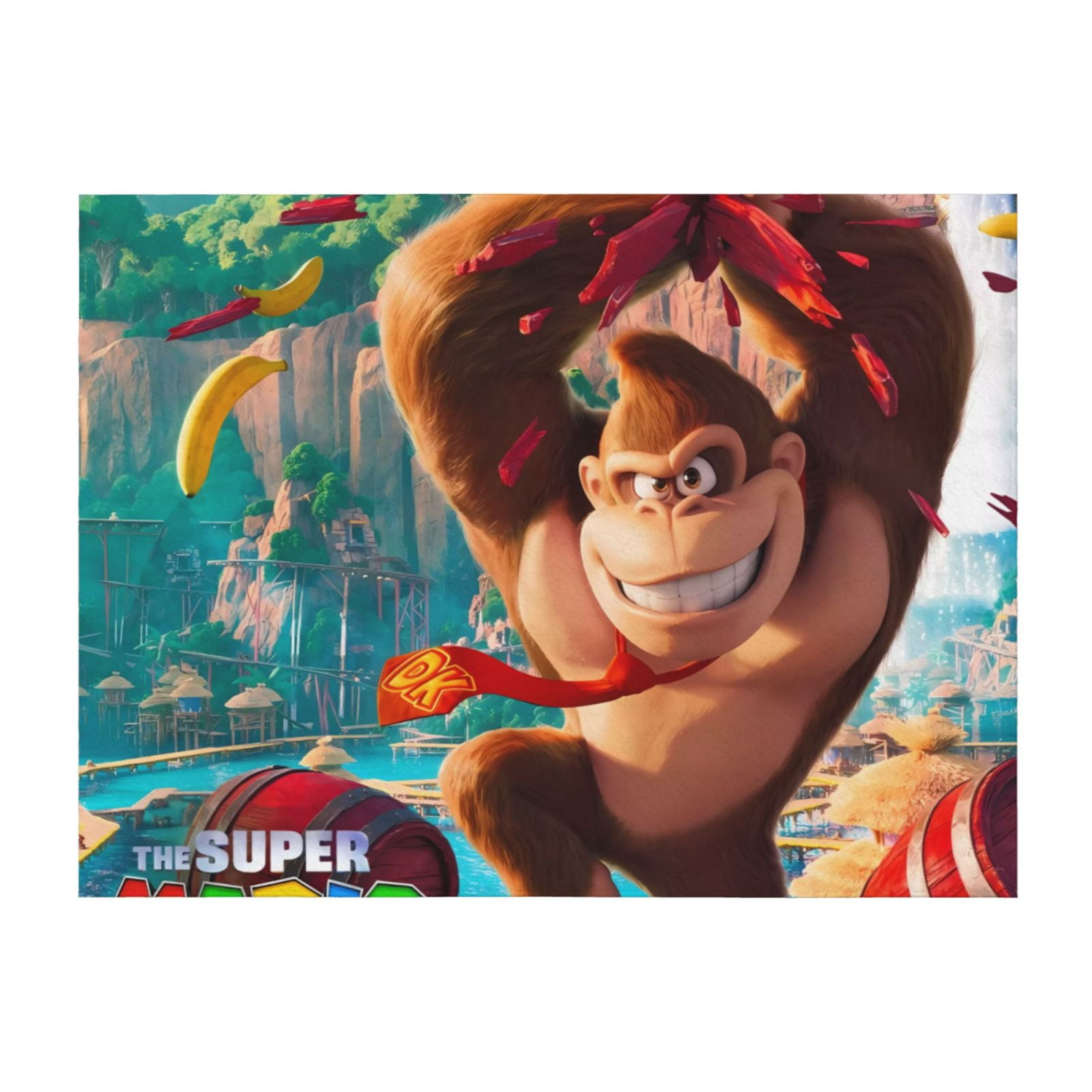 Super Mario Bros. Movie Flannel Blanket Soft Lightweight Plush Fuzzy ...