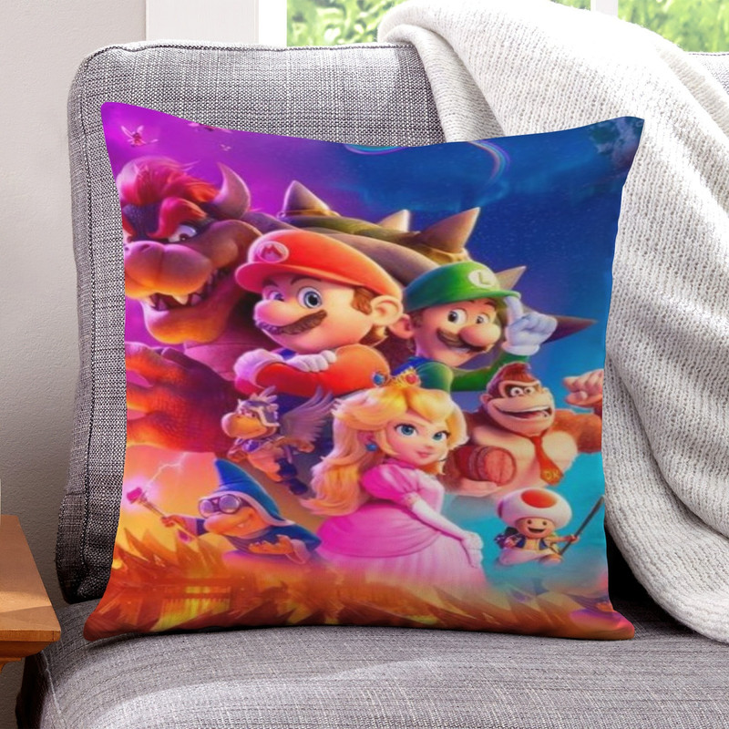The Super Mario Bros. Movie Throw Pillow Cover Case GThe Super Mario ...