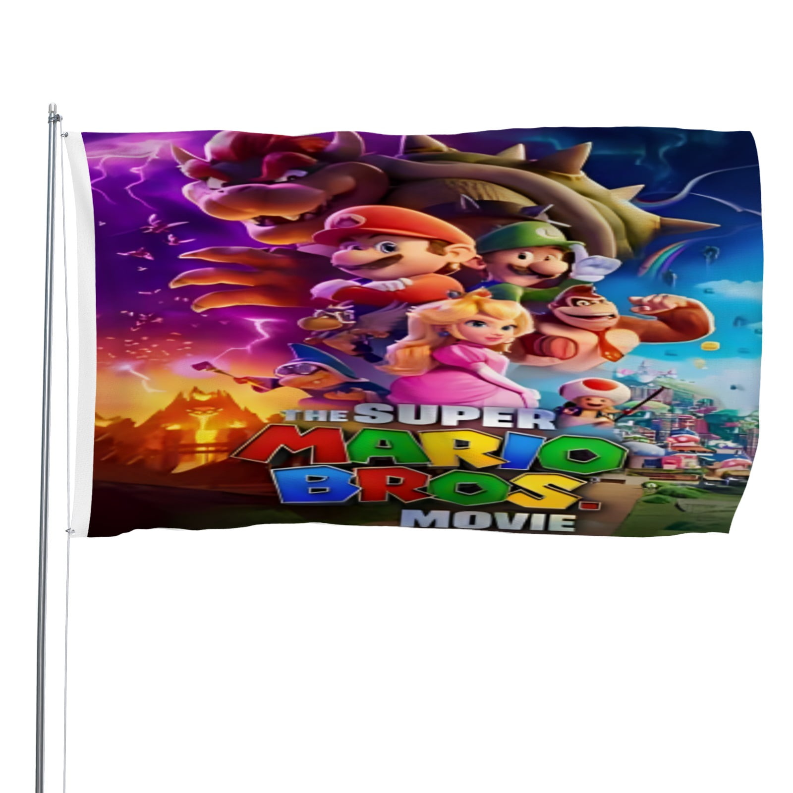The Super Mario Bros. Movie flag perfect for outdoor decoration, can be ...
