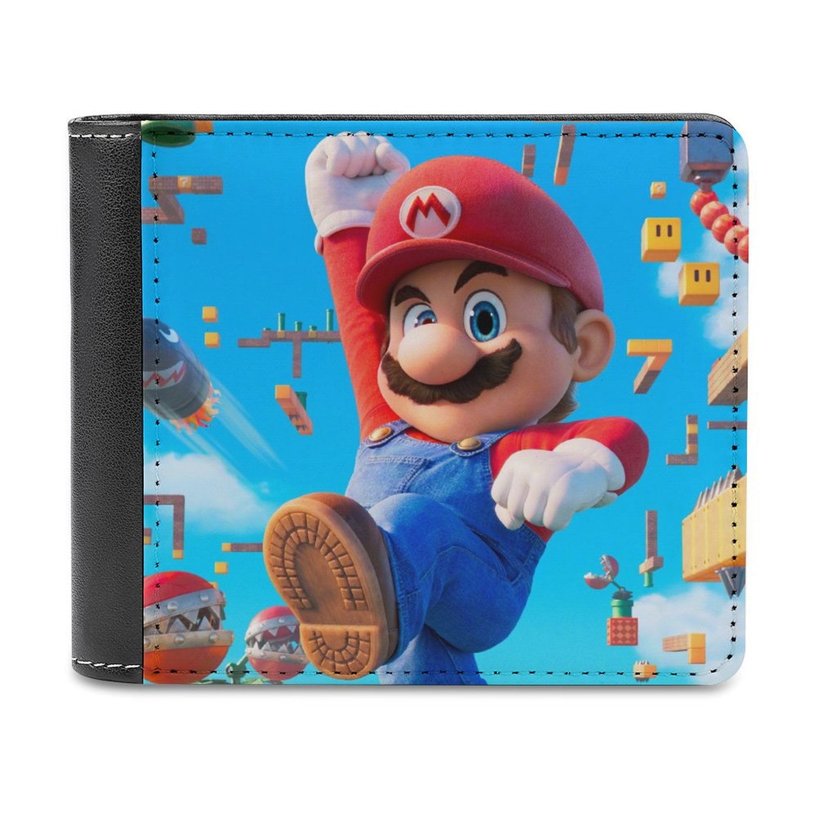 Super Mario Bros PU Leather Wallet With Card Slots Bifold Wallet Money ...
