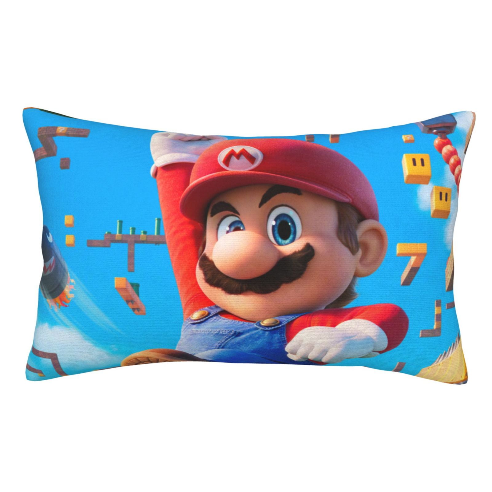 Super Mario Bros Pillowcase Decor Cushion Pillow Covers With Hidden ...
