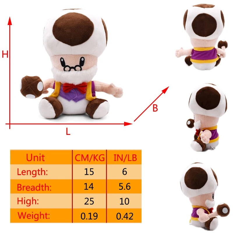 Super Mario Bros Plush Dolls Anime Game Character Red Green Toad ...