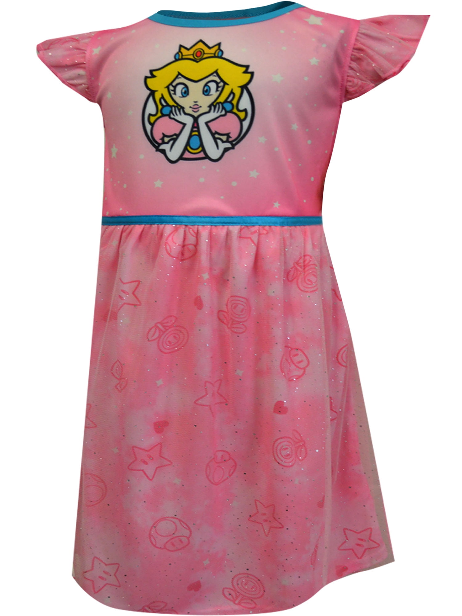 Girls' Super Mario Bros. Princess Peach Nightgown Pajamas-Size 8 ...