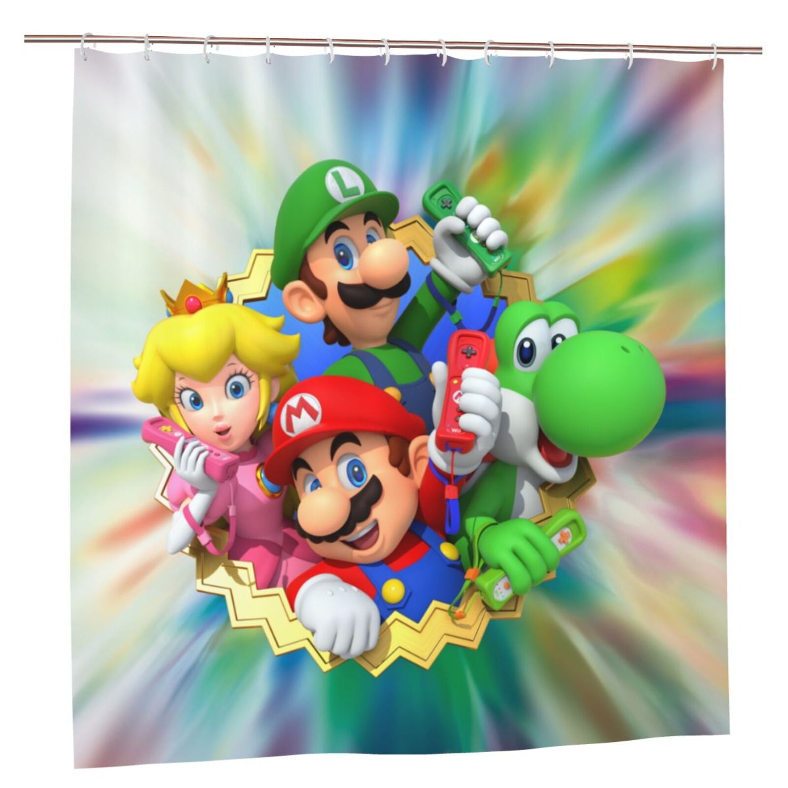 Super Mario Bros Shower Curtain Waterproof Polyester Fabric Decor ...
