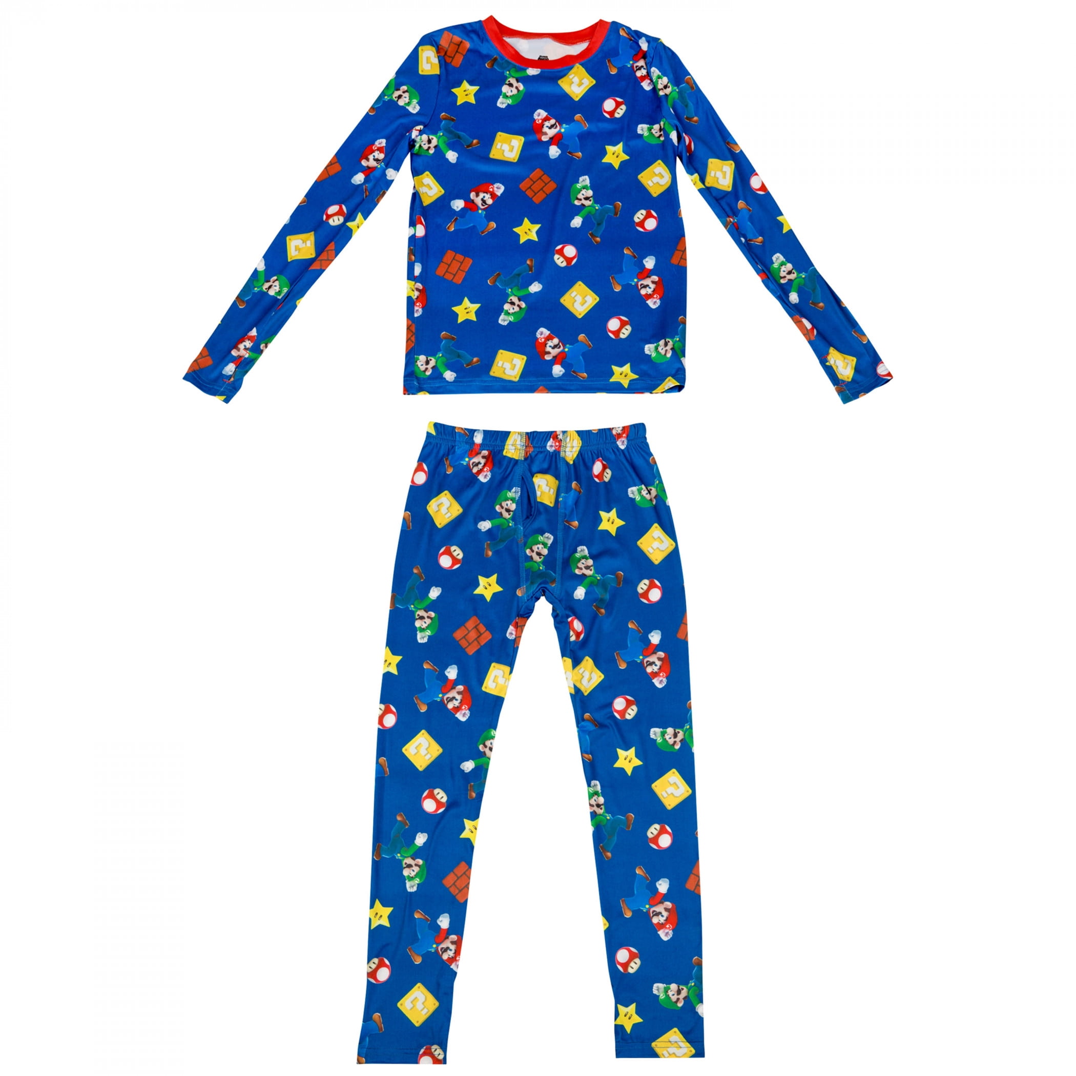 Super Mario Bros 860151-large Super Mario Bros. Level-Up Boys Pajama Set - Large - 2 Piece ...