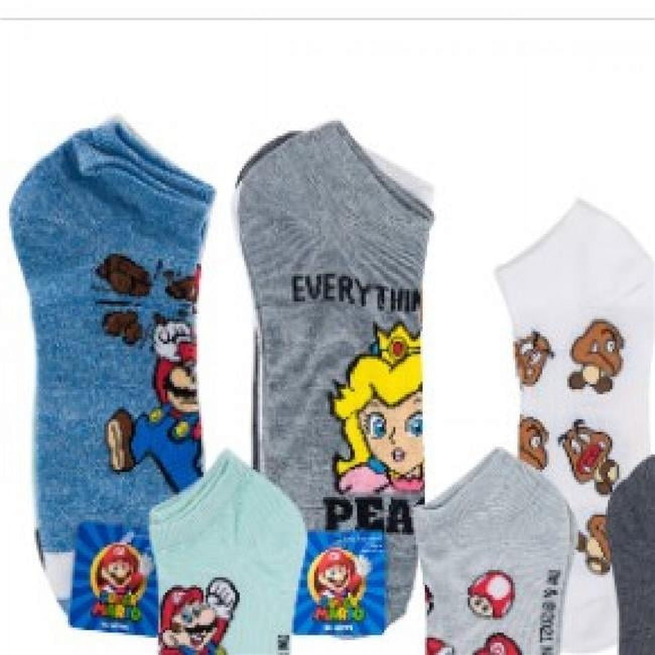 Super Mario Bros Super Mario Bros Mens Ankle Socks - Pack of 6 ...