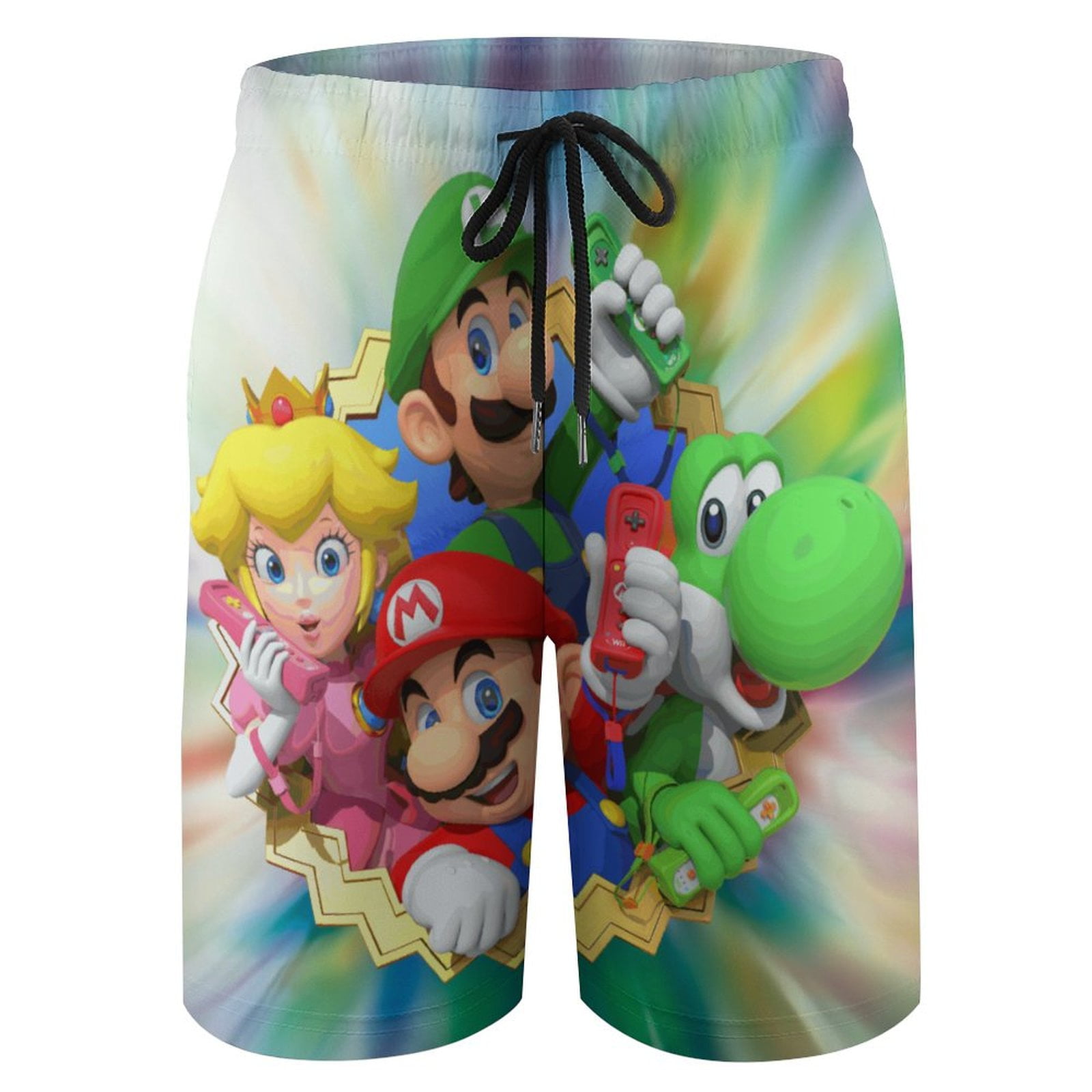 Super Mario Bros Teen Board Shorts Summer Boy's Swim Trunks Drawstring ...