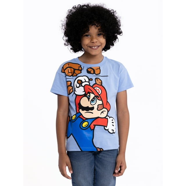Super Mario Bros. Toddler Short Sleeve Crewneck Tee, Sizes 12M-5T ...