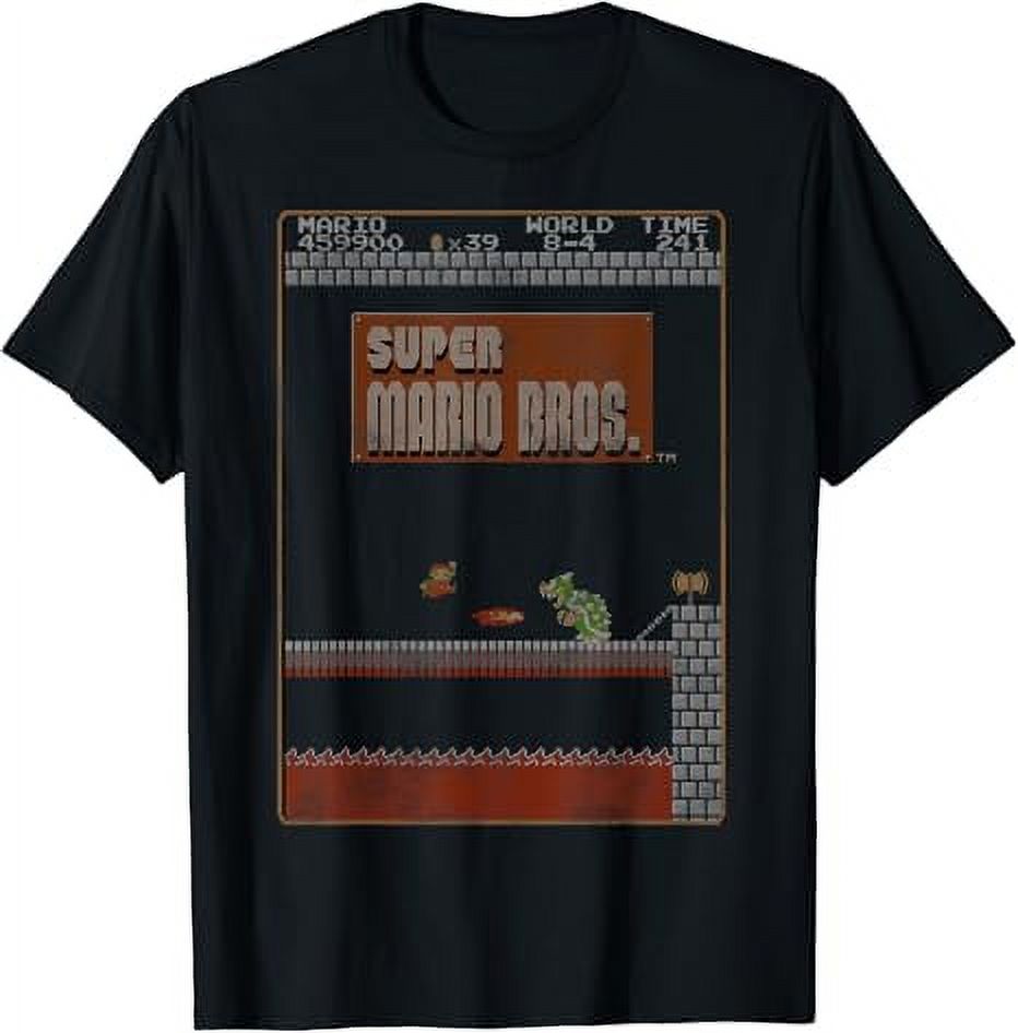 Super Mario Bros Vintage Classic Bowser Fireball 8-Bit T-Shirt ...