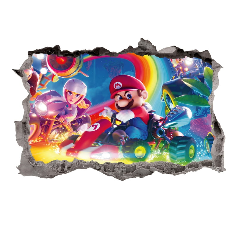 Super Mario Bros Wall Sticker For Bedroom Living Room Nursery Party ...