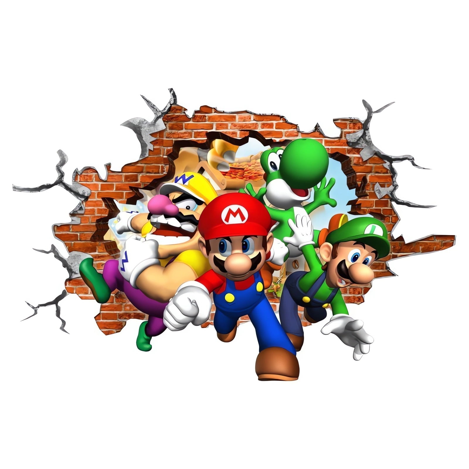 Super Mario Bros Wall Sticker For Bedroom Living Room Nursery Party ...