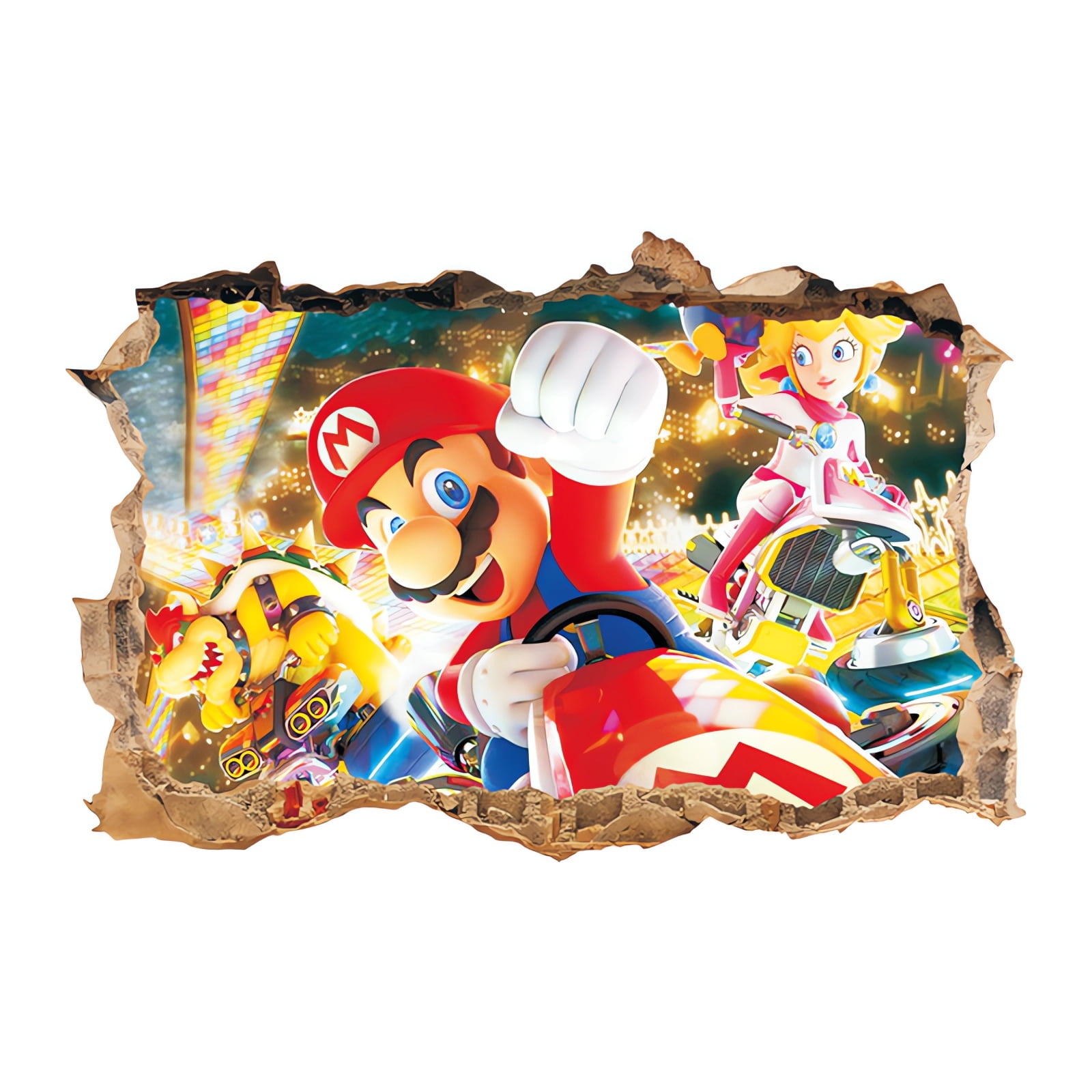 Super Mario Bros Wall Sticker For Bedroom Living Room Nursery Party ...