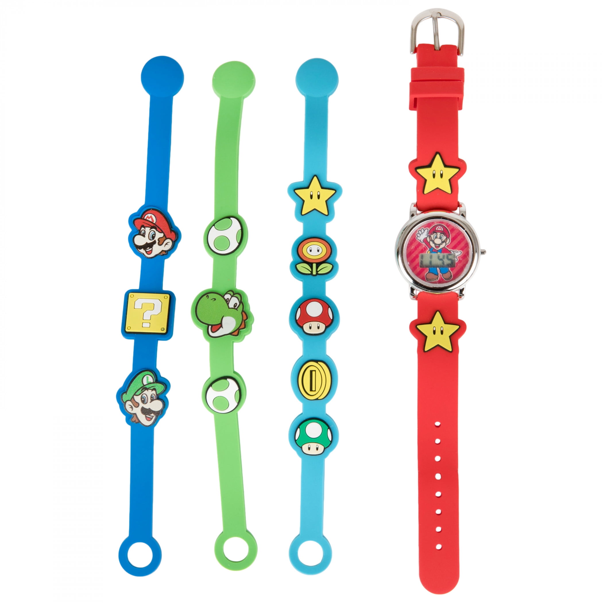 Super Mario Bros Watch with Bracelet Pack - 3 Piece - Walmart.com