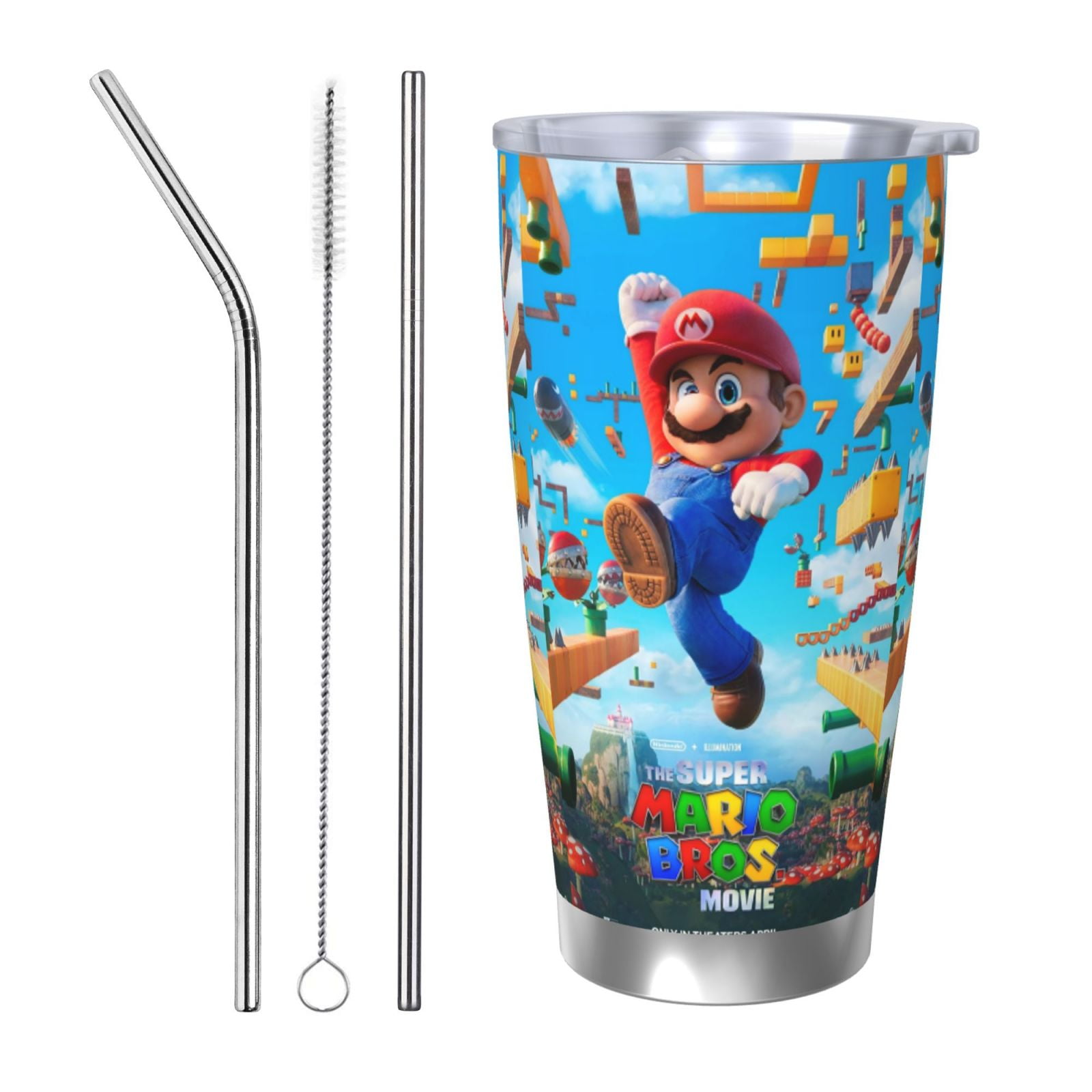 The Super Mario Bros Water Bottle 20oz Stainless Steel Vacuum Insulated ...