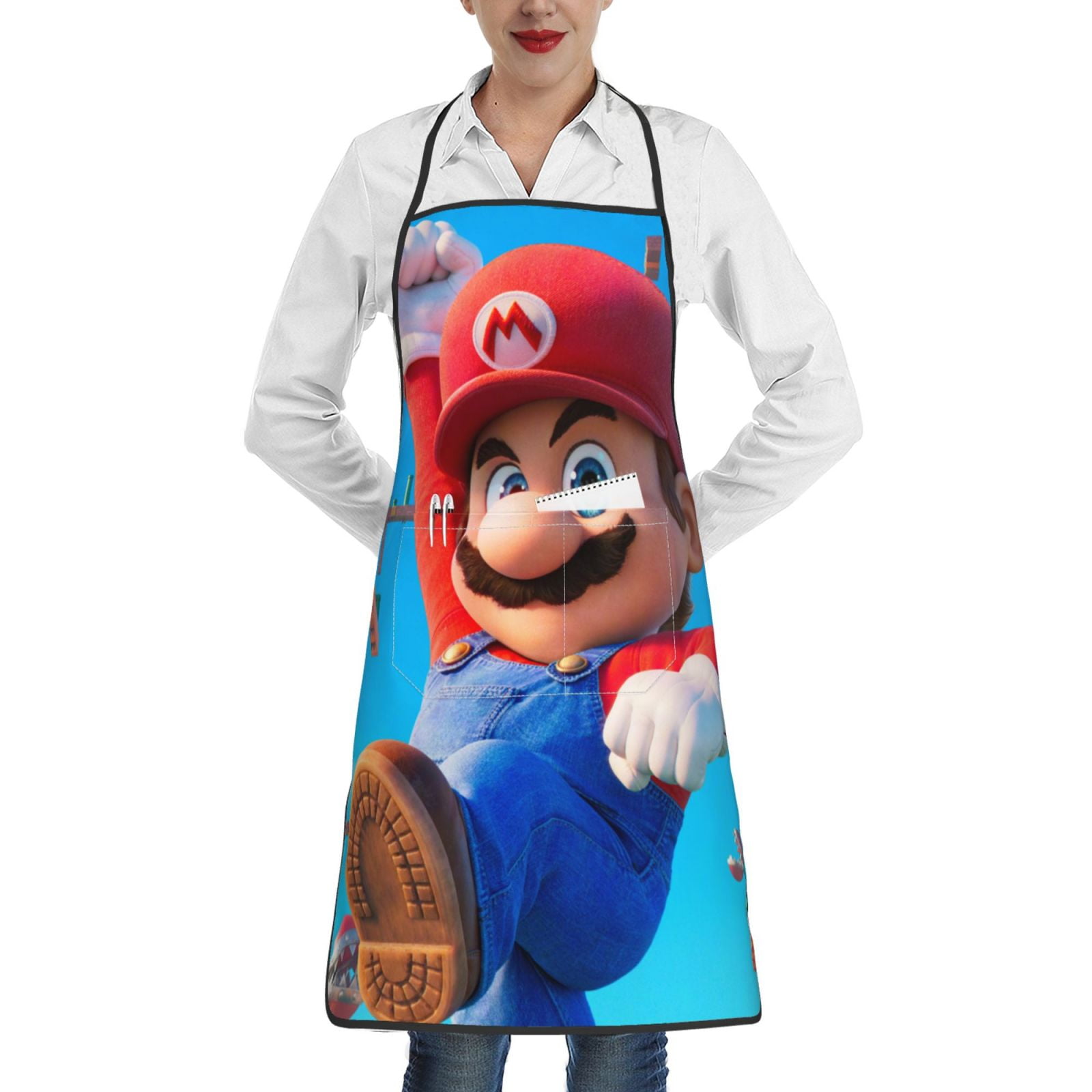 Super Mario Bros Waterproof Apron Home Decor Kitchen Fashion Apron For ...