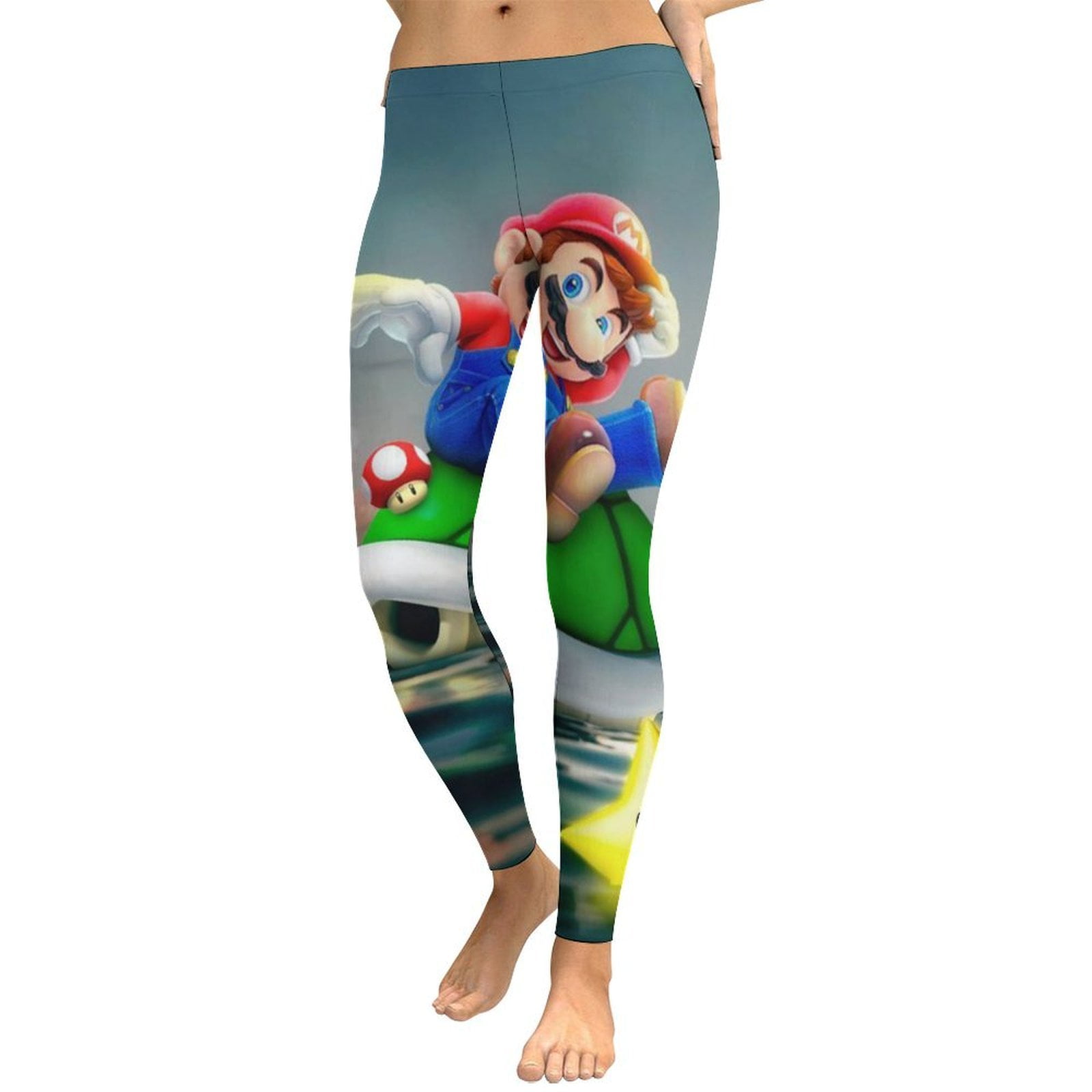 Super Mario Bros Women's Yoga Pants High Waisted Tummy Control Non See ...