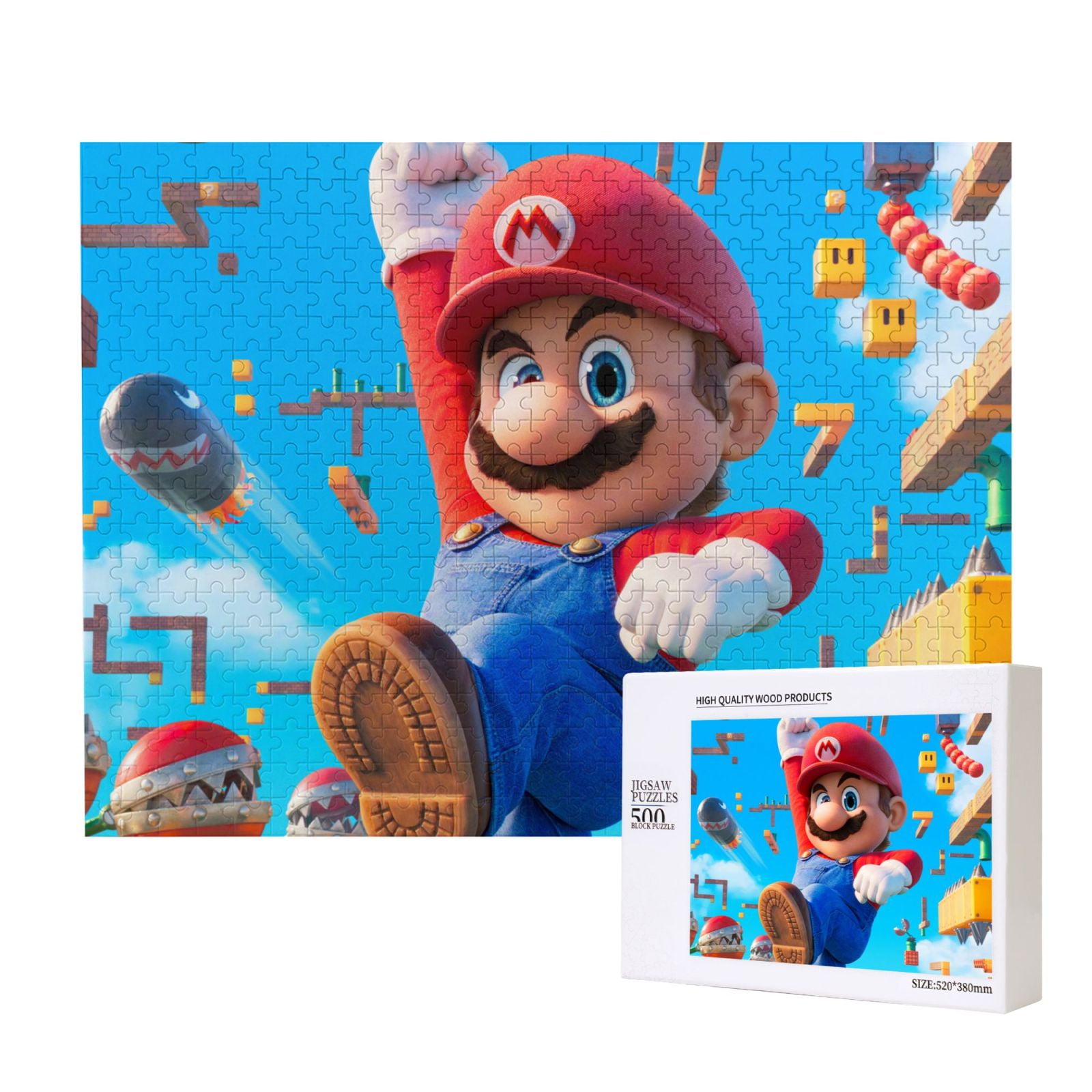 Super Mario Bros Wooden Jigsaw Puzzles Accessories Intellectual ...