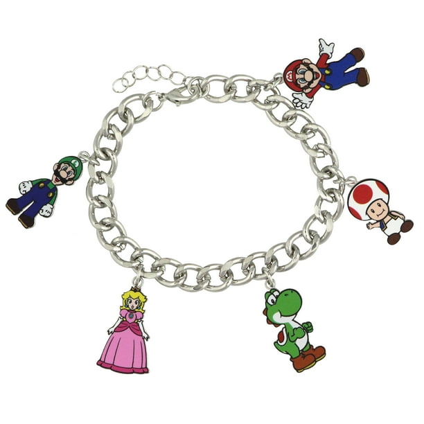 Super Mario Bros Yoshi Luigi Mario Princess Peach Toad Jewelry Charm ...