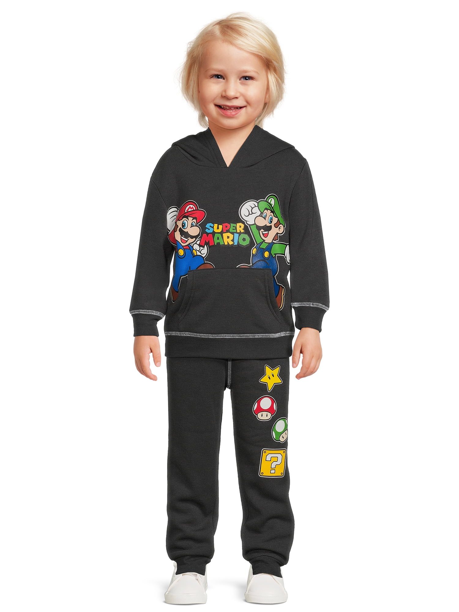 Super Mario Brothers Baby and Toddler Boys’ Hoodie and Jogger Pants Set ...