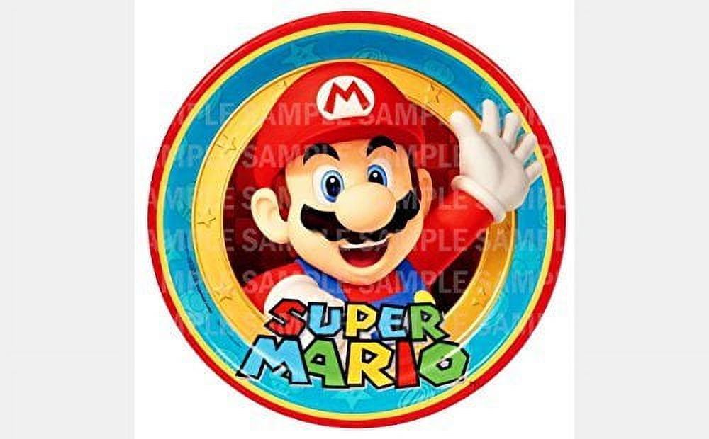 Super Mario Bros Edible Photo 8" Customizable Round Cake Topper - Super ...