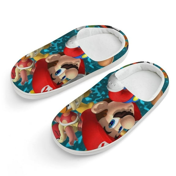 Castle Crashers Logo Cotton Slippers For Kids Winter Warm Soft Plush ...