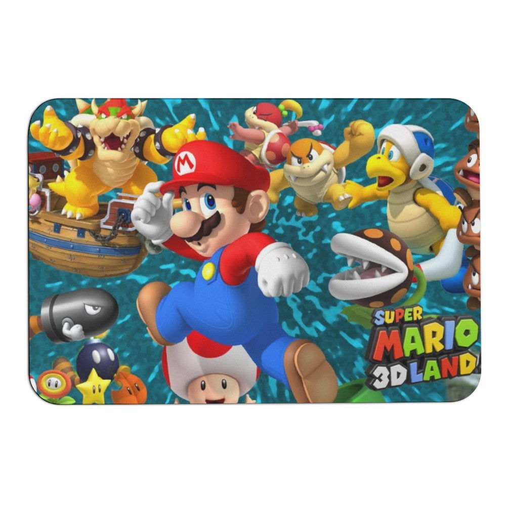 Super Mario Brothers Diatom Mud Mat Non Slip Soft Floor Rugs Doormat ...