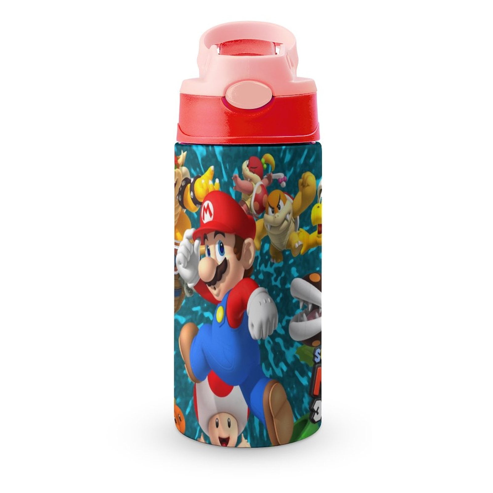 Super Mario Brothers Kid's Insulated Water Bottle With Straw Vacuum ...