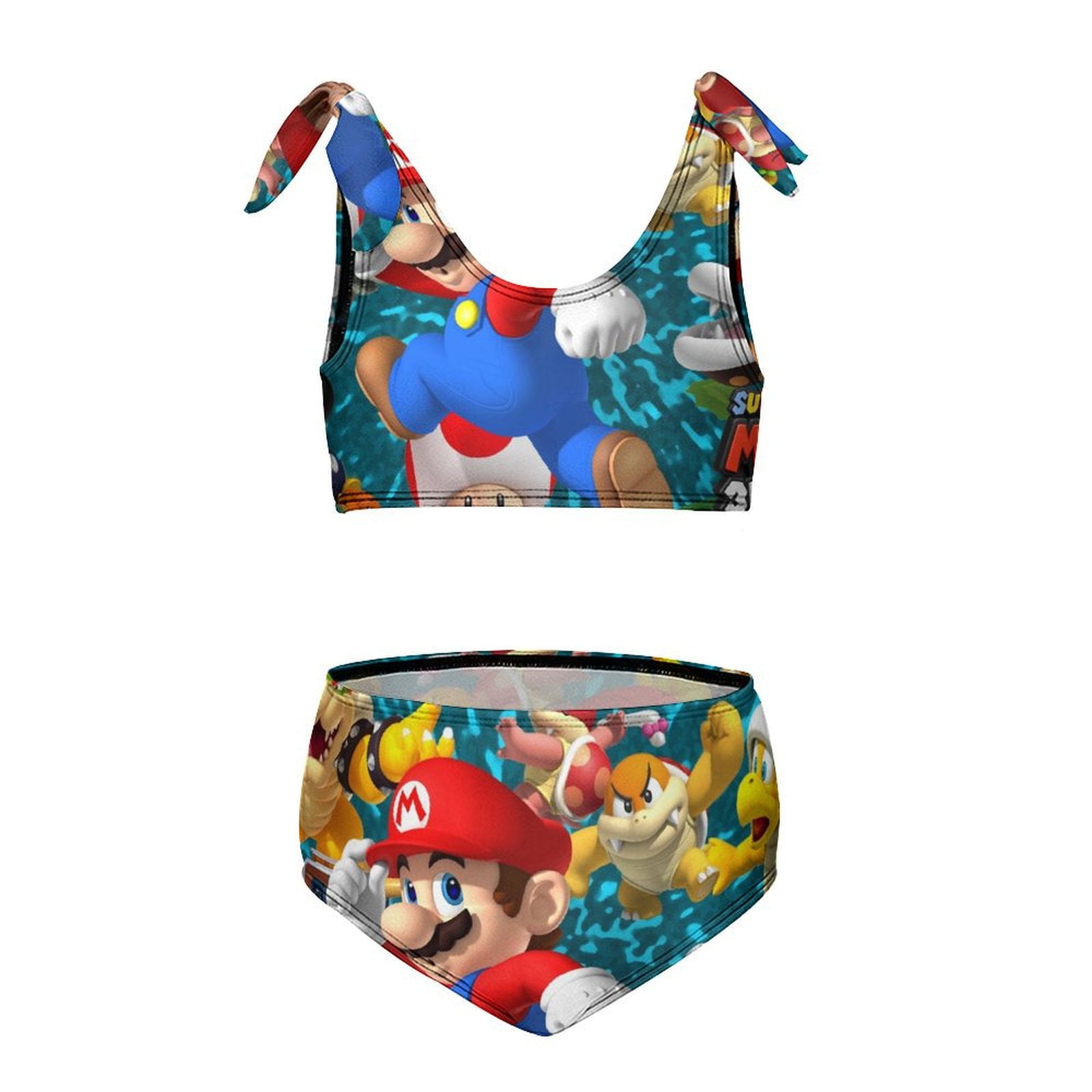 Super Mario Brothers Kid's Swimwear Two Piece Swimsuit Summer Beach ...