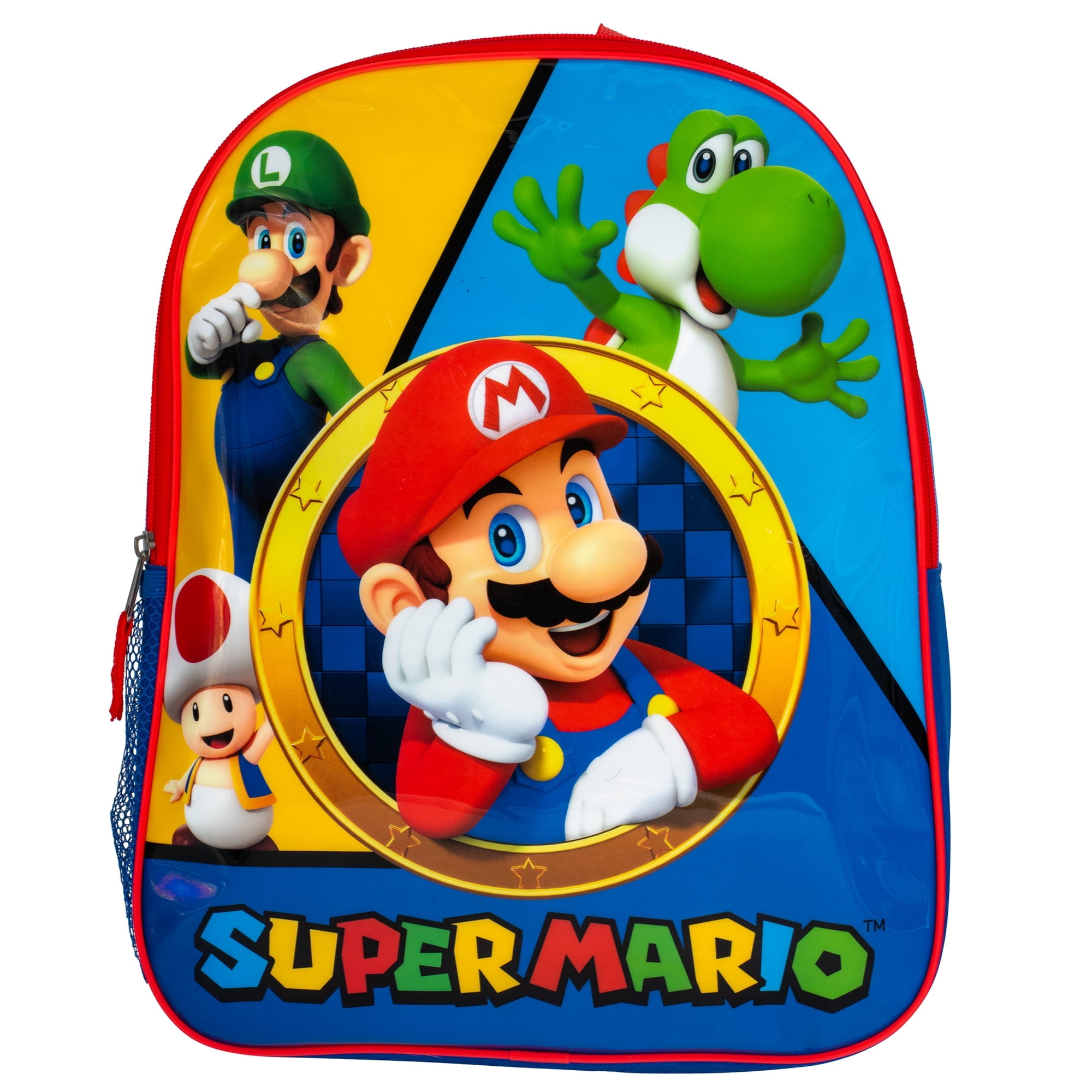 Super Mario Brothers Kids Backpack, Mario, Luigi, Bowswer, Yoshi 15 ...