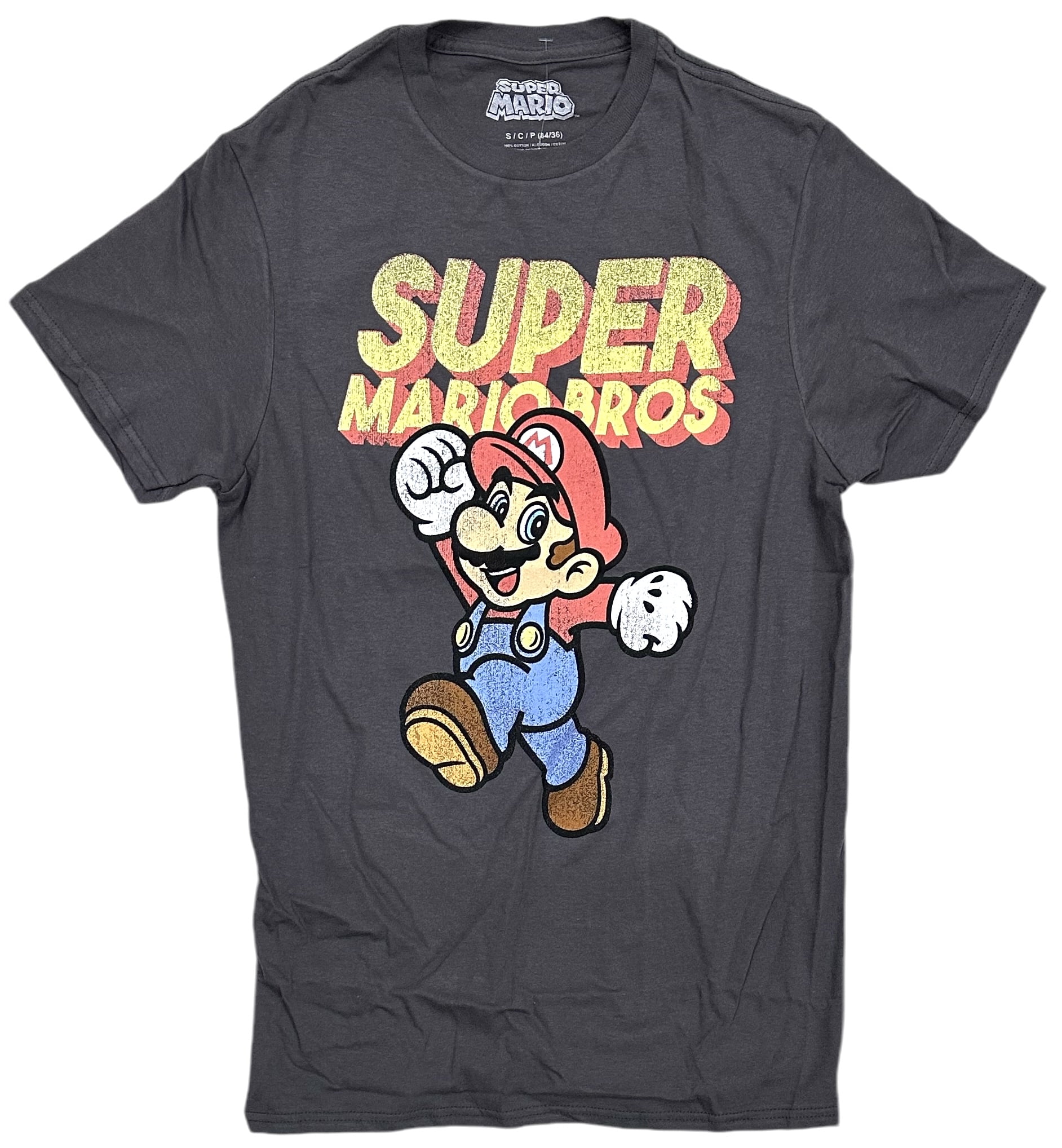 Super Mario Brothers Men's Officially Licensed Graphic Print Tee T ...