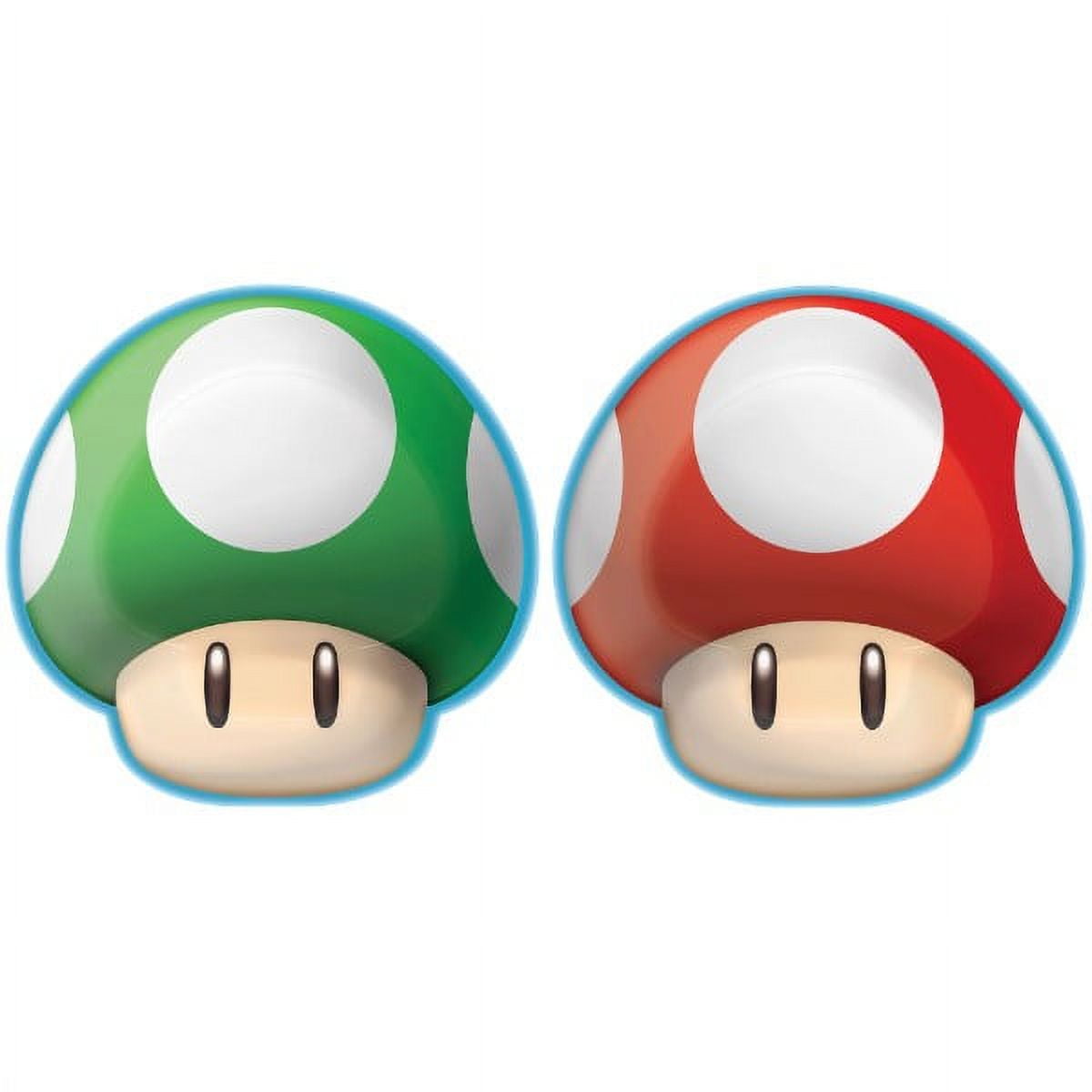 Super Mario Brothers Toadstool Decorative Small Plates - Dessert Paper ...