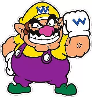 Super Mario Brothers Wario Sticker Window Decal Phone Decal Water ...